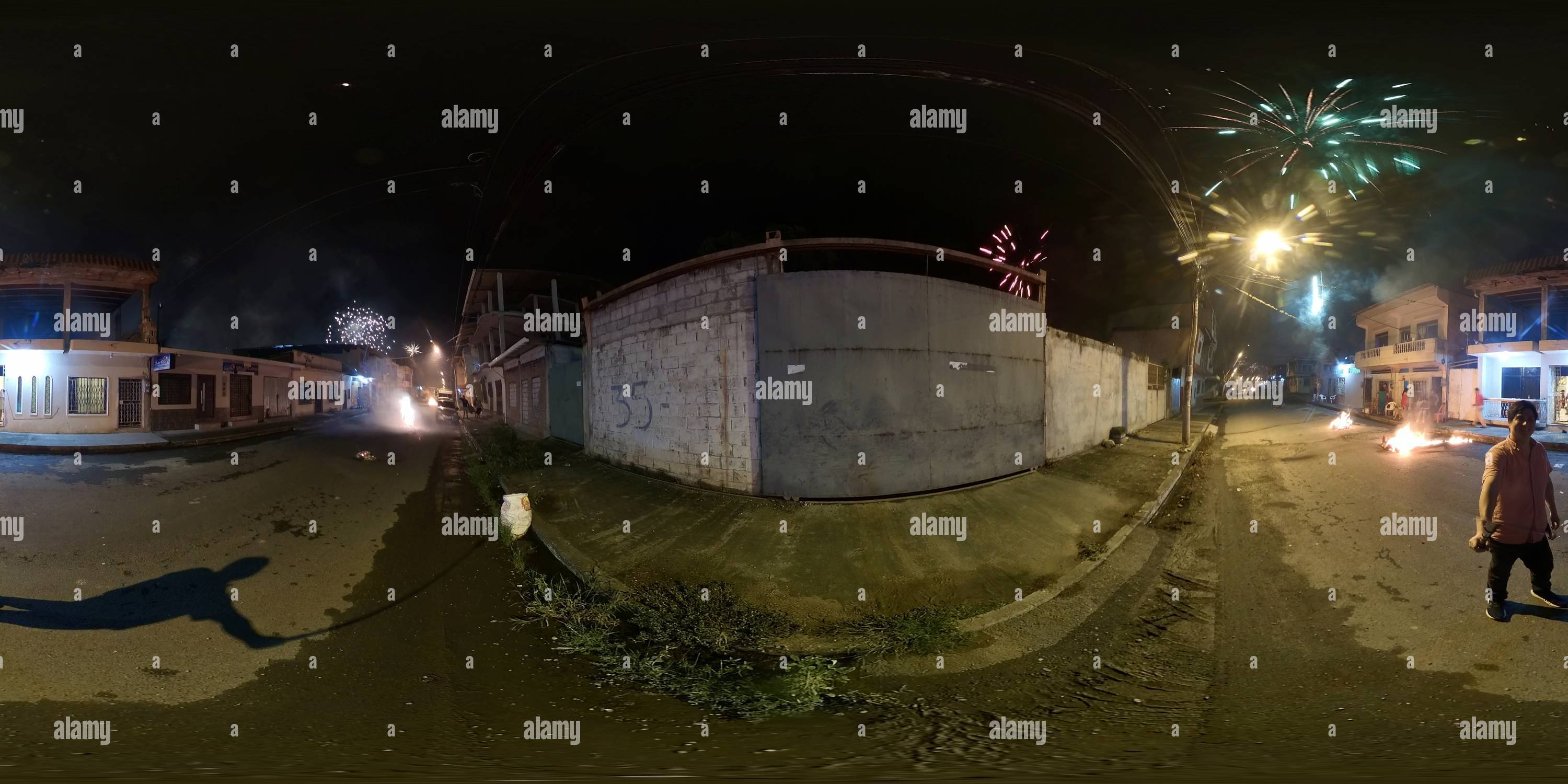 360° view of Fiesta de Fin de año, Santa Rosa, Ecuador - Alamy