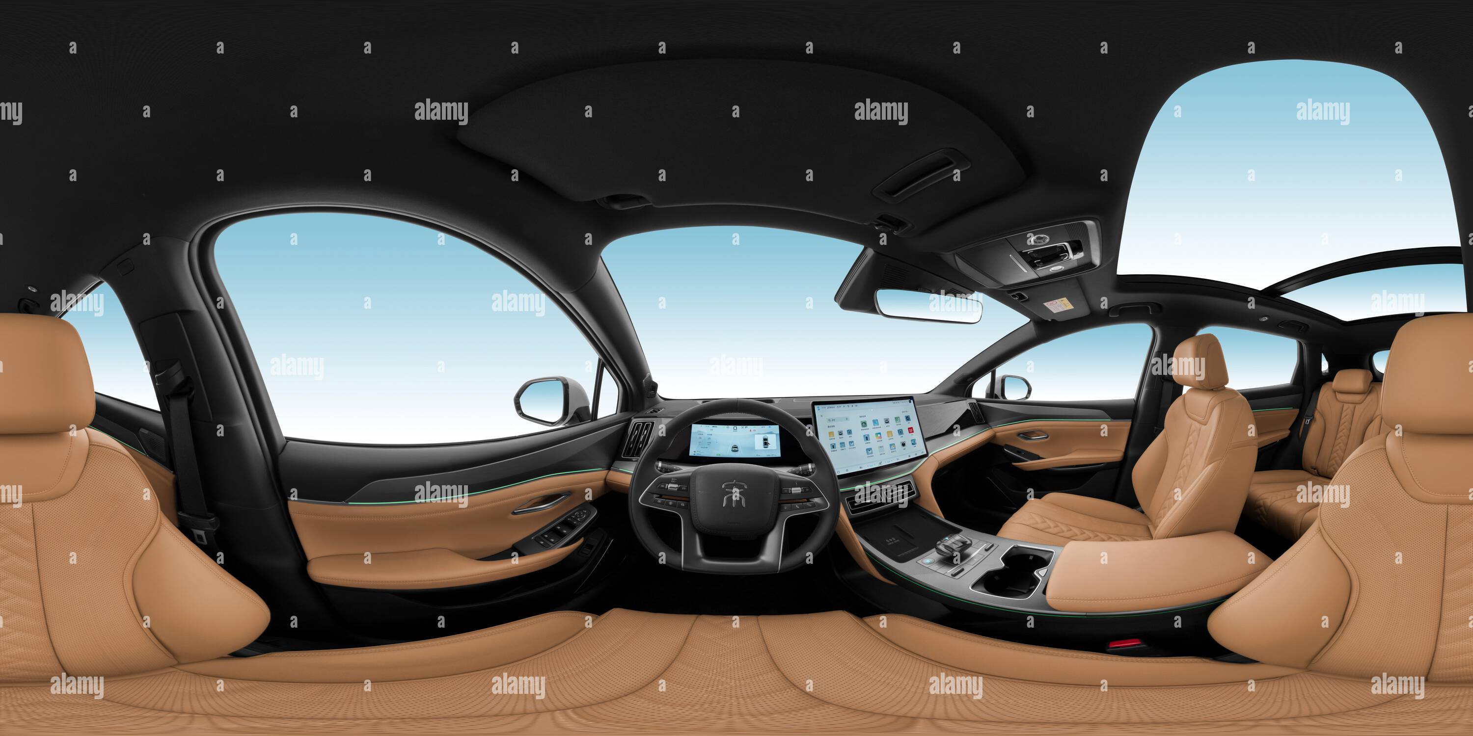 360° view of 360 panorama of BYD Song L DMi interior, showcasing a ...