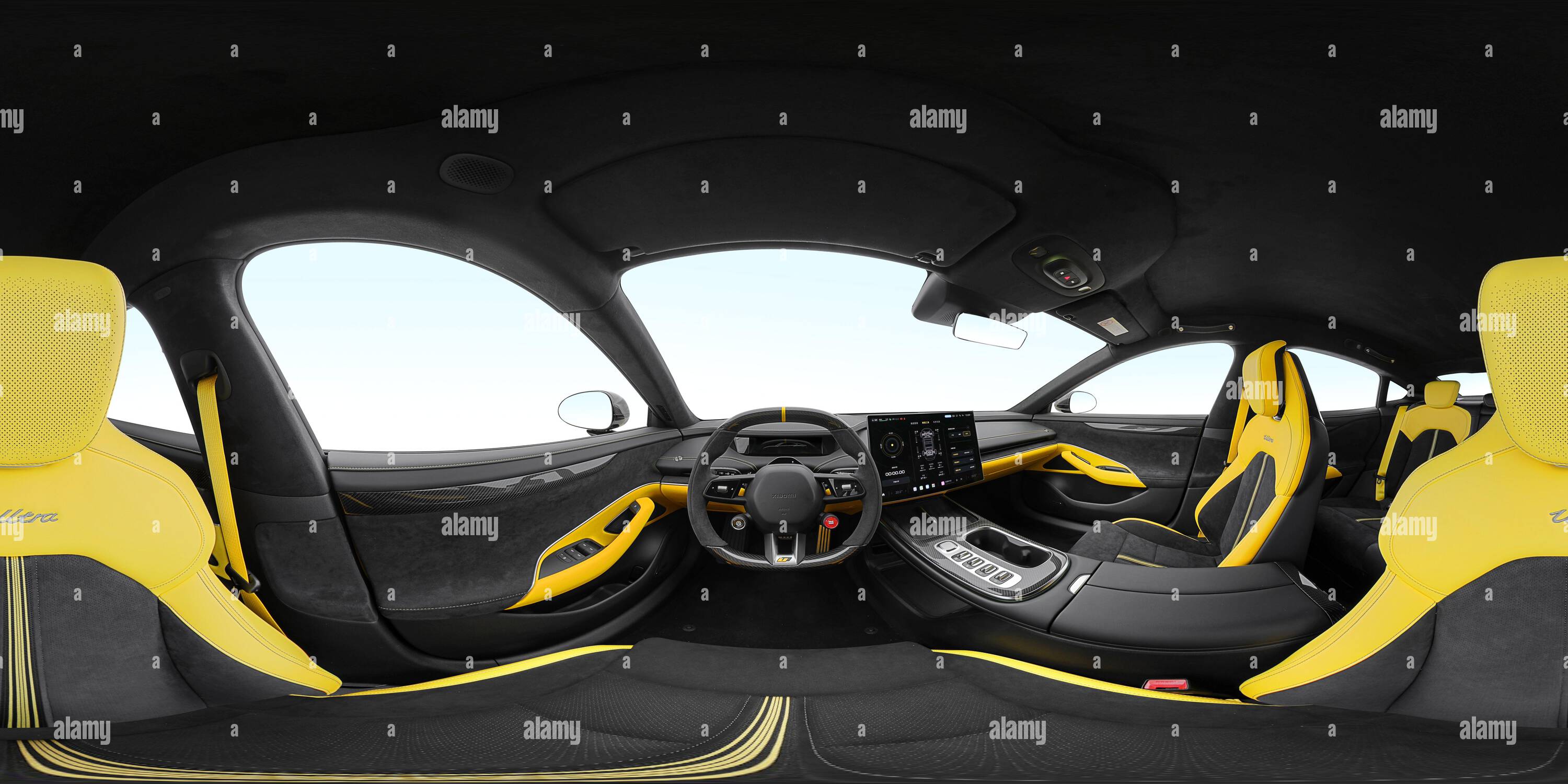 360° view of 360 panorama of XIAOMI SU7 Ultra interior, featuring a ...