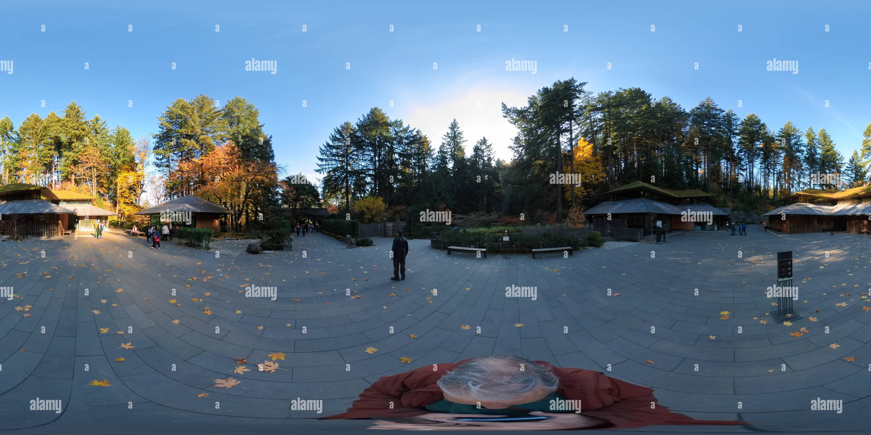 360° view of Portland Japanese Garden Cultural Village, Portland, Oregon - Alamy