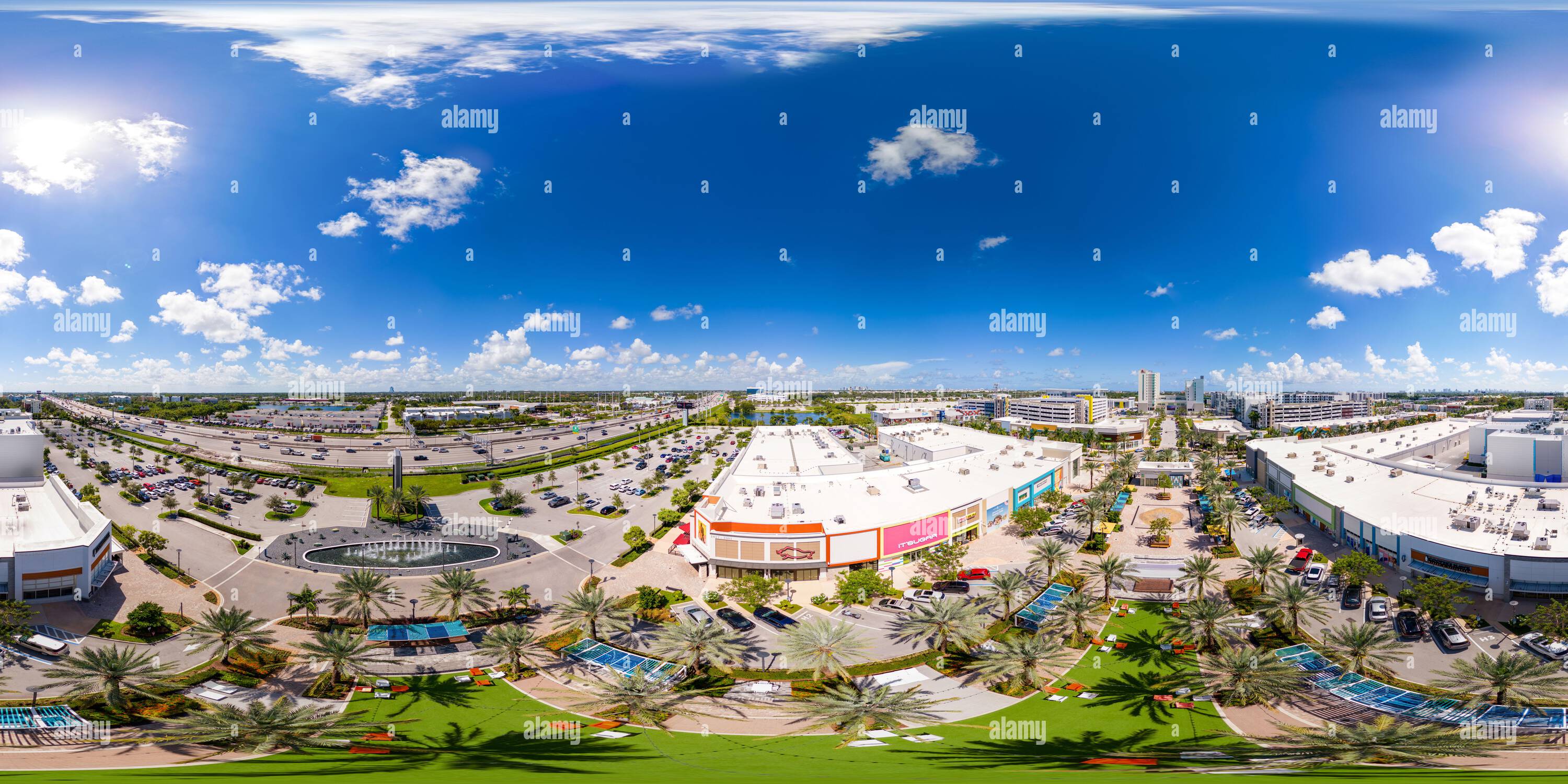360° view of Dania, FL, USA - October 4, 2023: Aerial 360 panorama ...