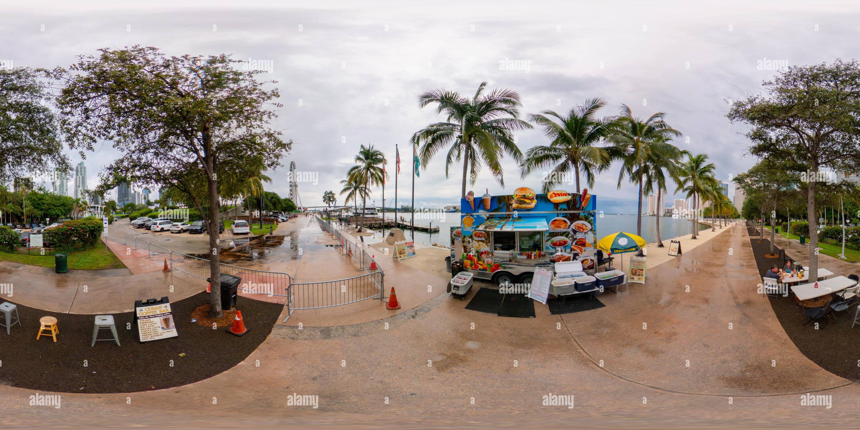 360° view of Miami, FL, USA - October 6, 2023: 360 equirectangular ...