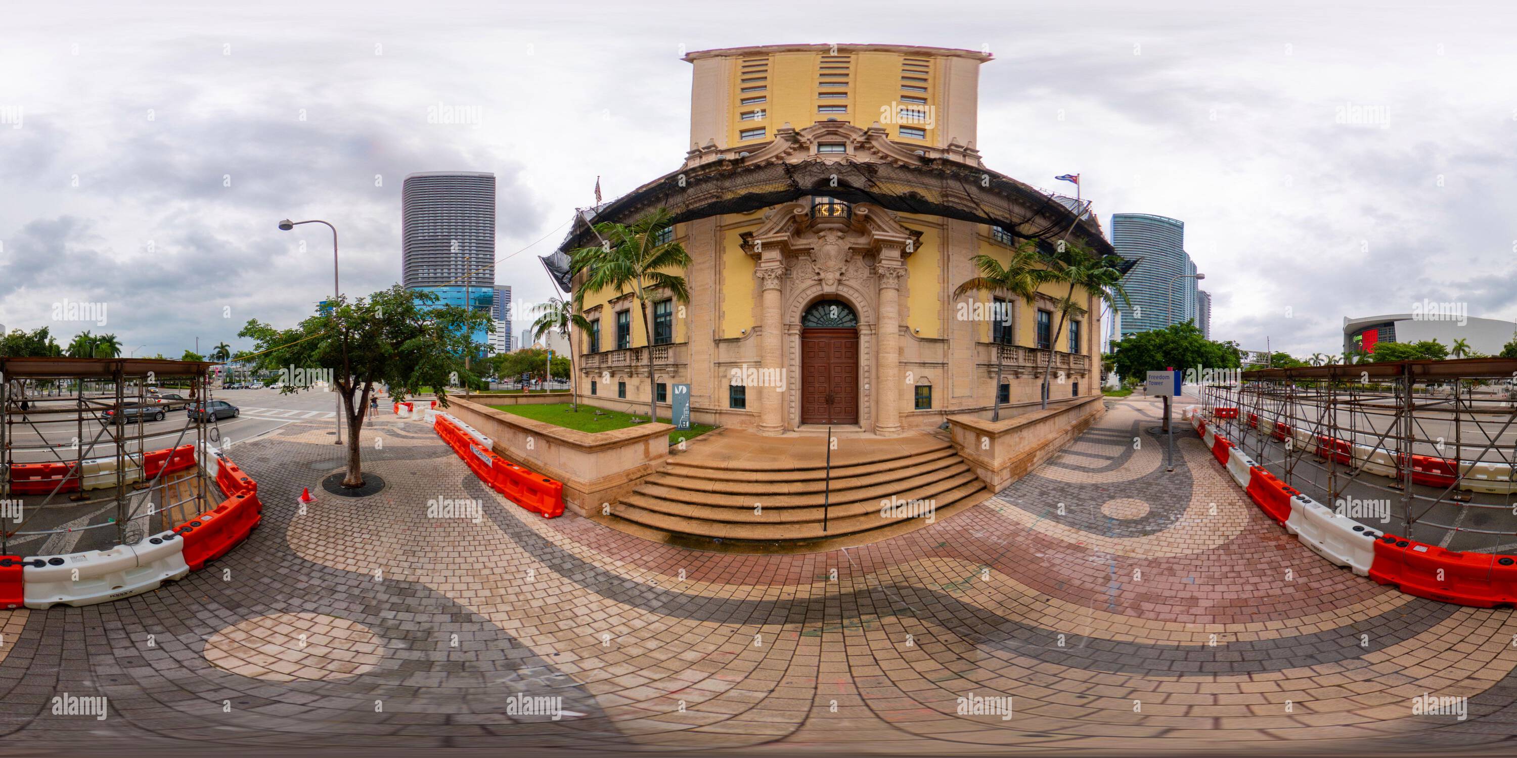 360° view of Miami, FL, USA - October 6, 2023: 360 equirectangular ...