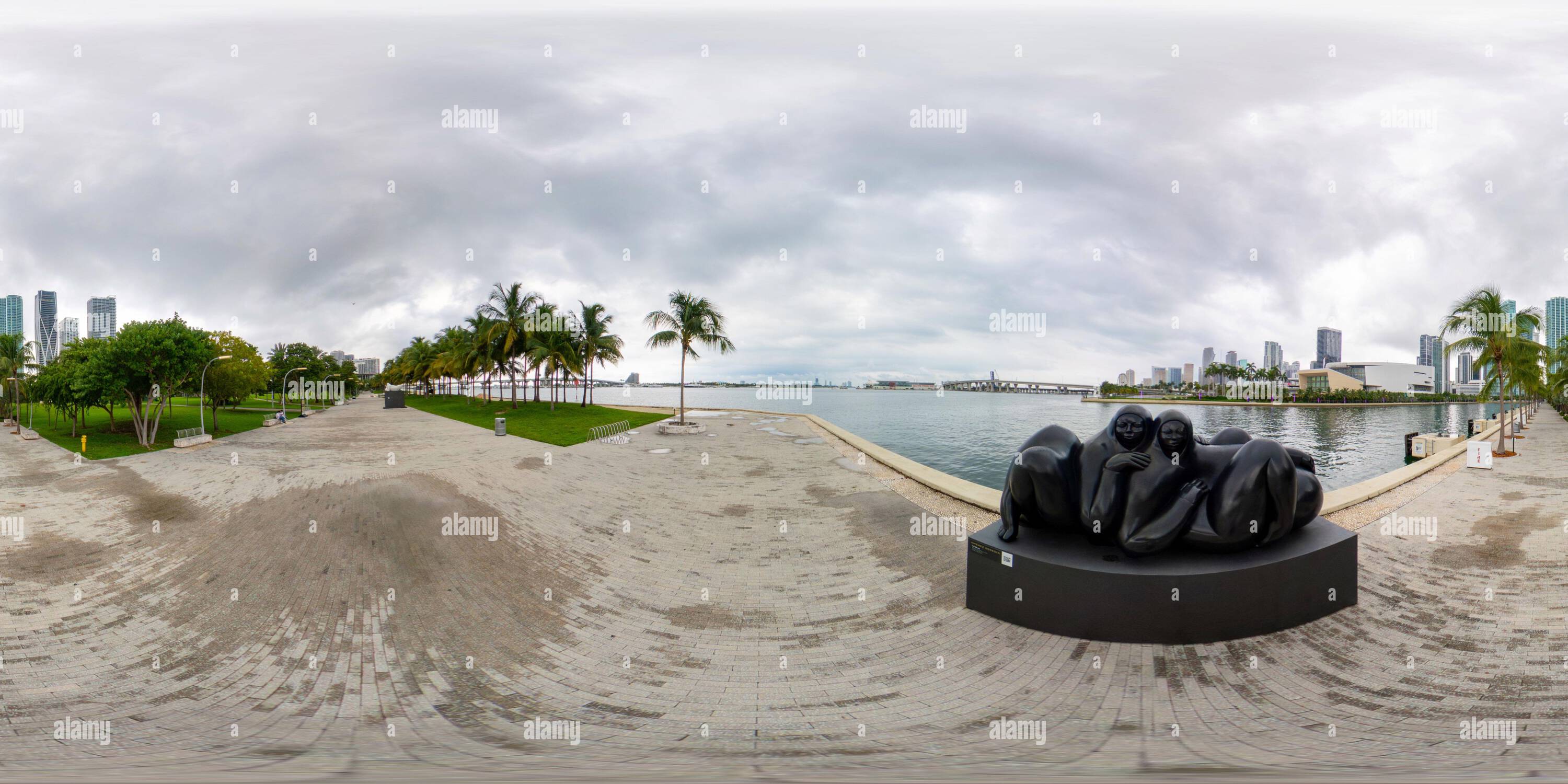 360° view of Miami, FL, USA - October 6, 2023: 360 equirectangular ...