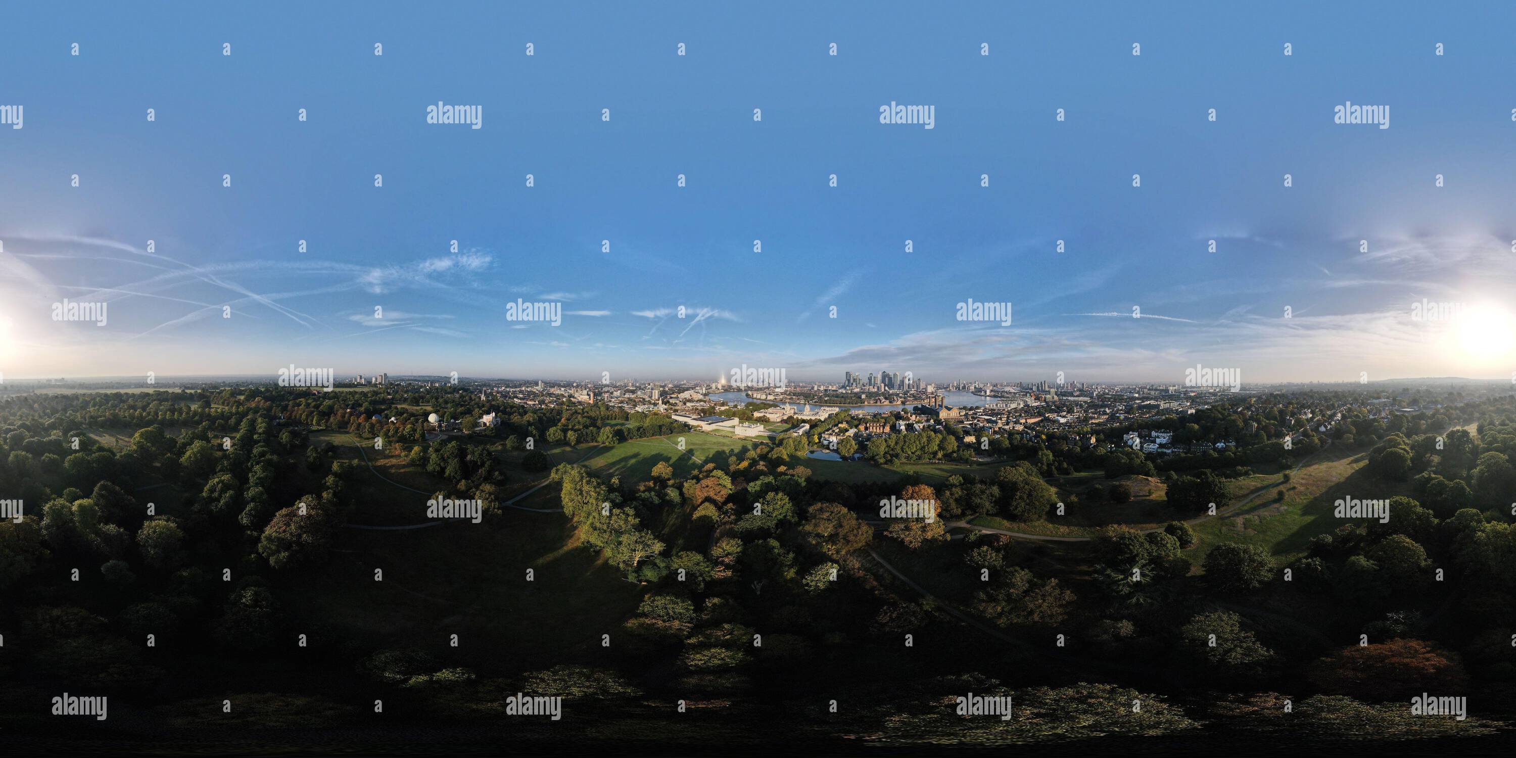 360° view of 360 Aerial view of Greenwich Park, The Old Royal Naval ...