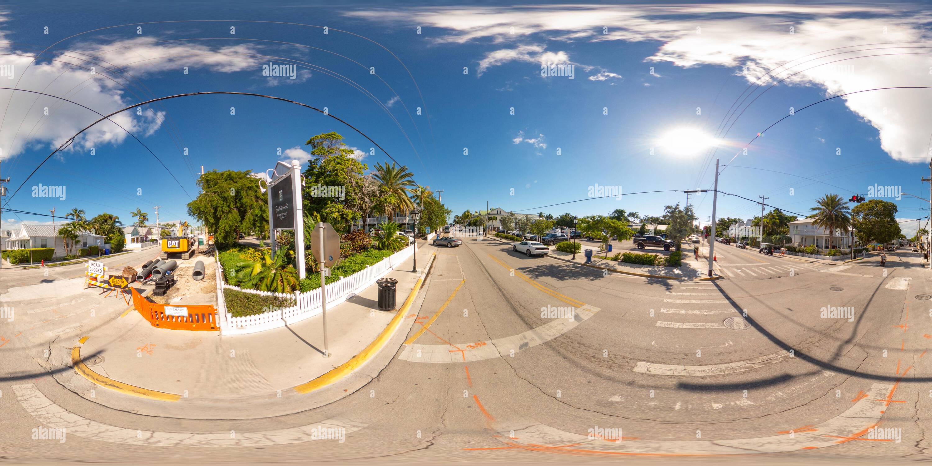 360° view of Key West, FL, USA - October 21, 2023: Southernmost Beach ...