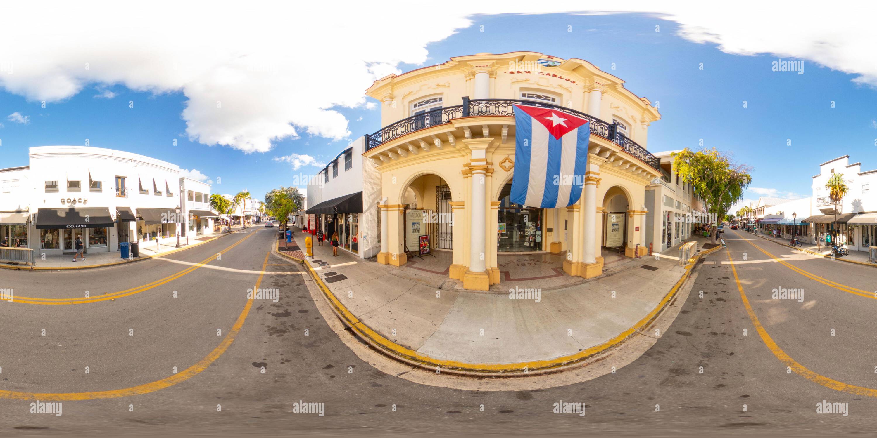 360° view of Key West, FL, USA - October 21, 2023: San Carlos Building ...