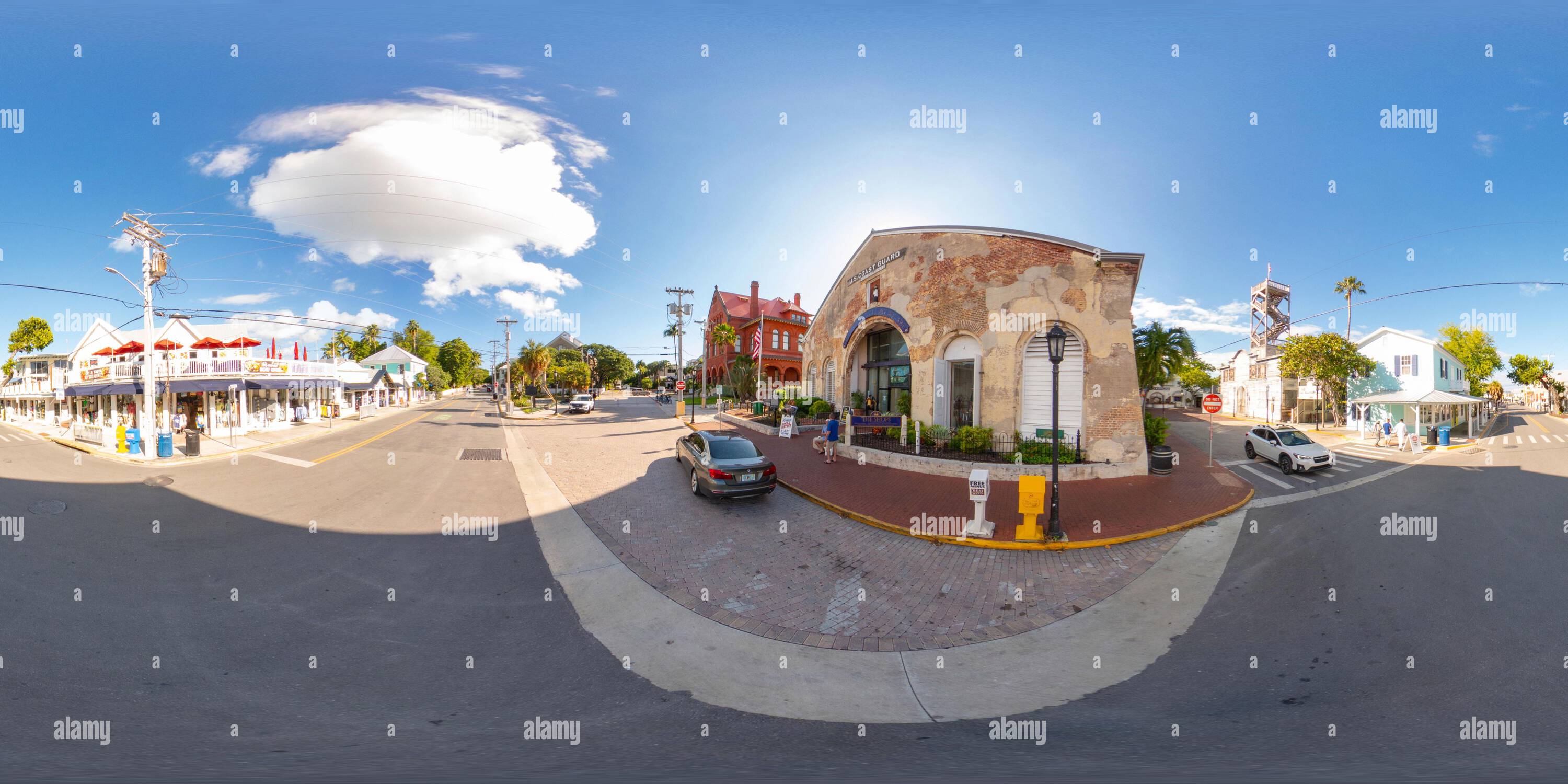 360° view of Key West, FL, USA - October 21, 2023: Historic US Coast ...