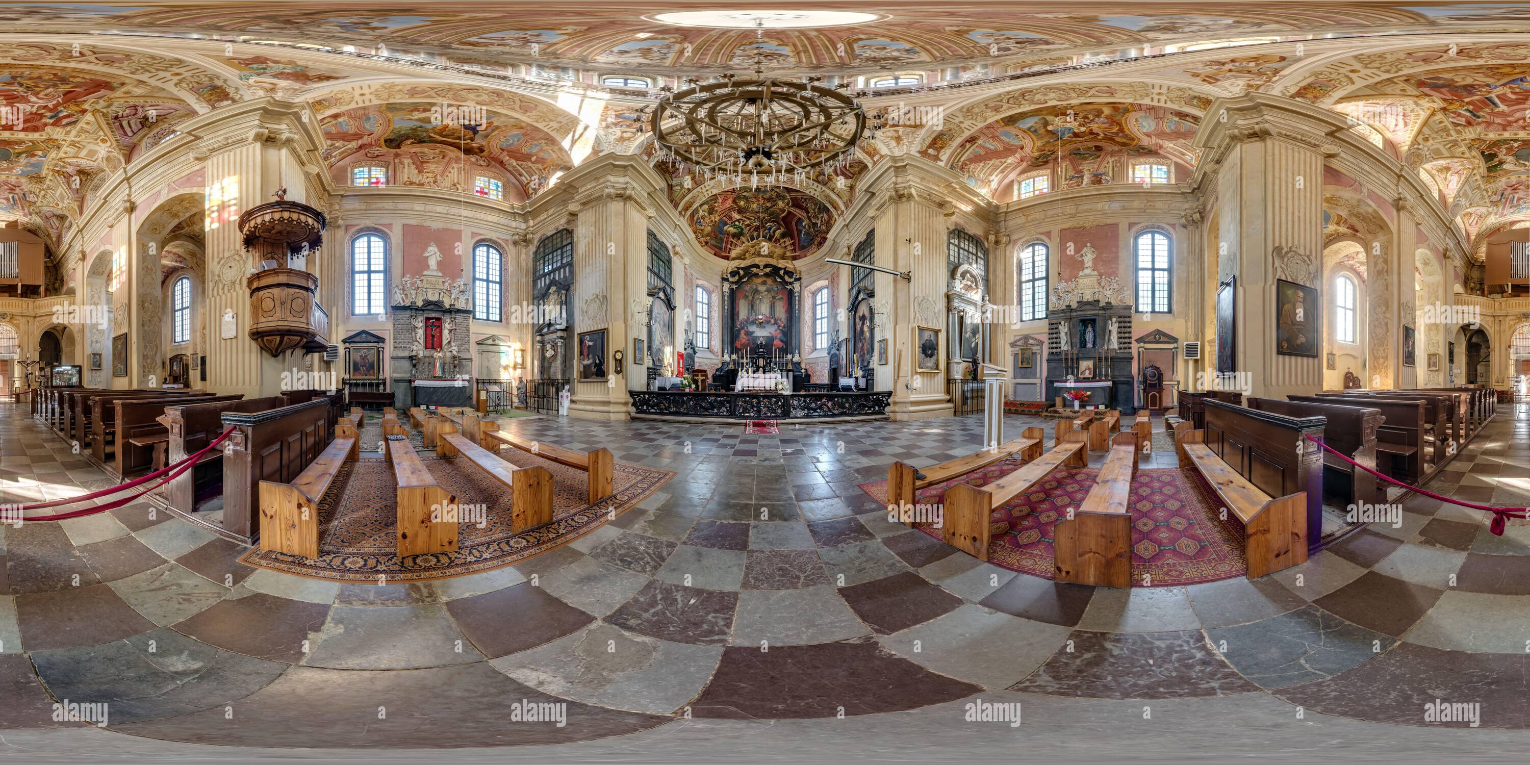 360° view of full spherical seamless hdri 360 panorama inside of ...
