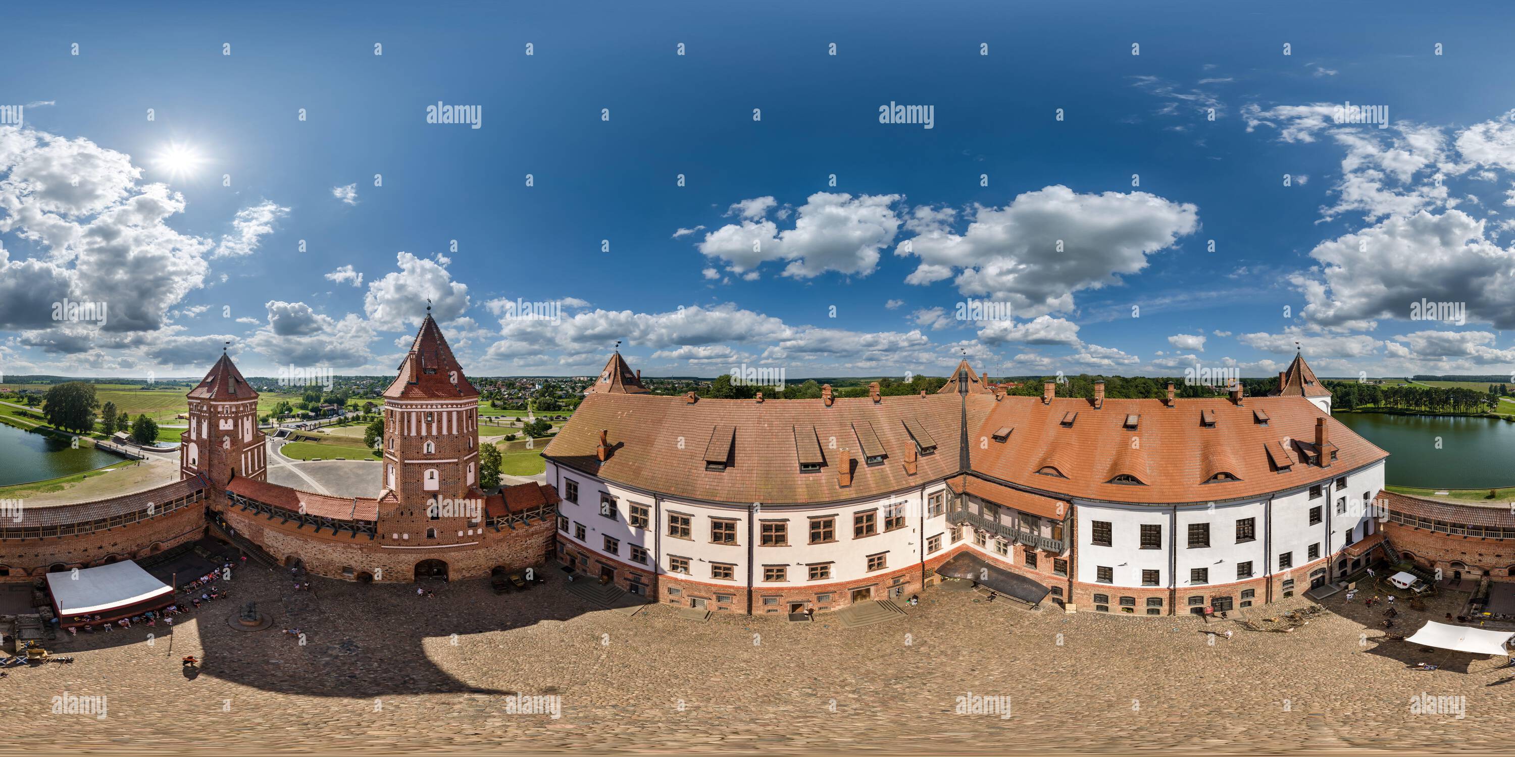 360° view of aerial seamless spherical hdri 360 panorama overlooking ...