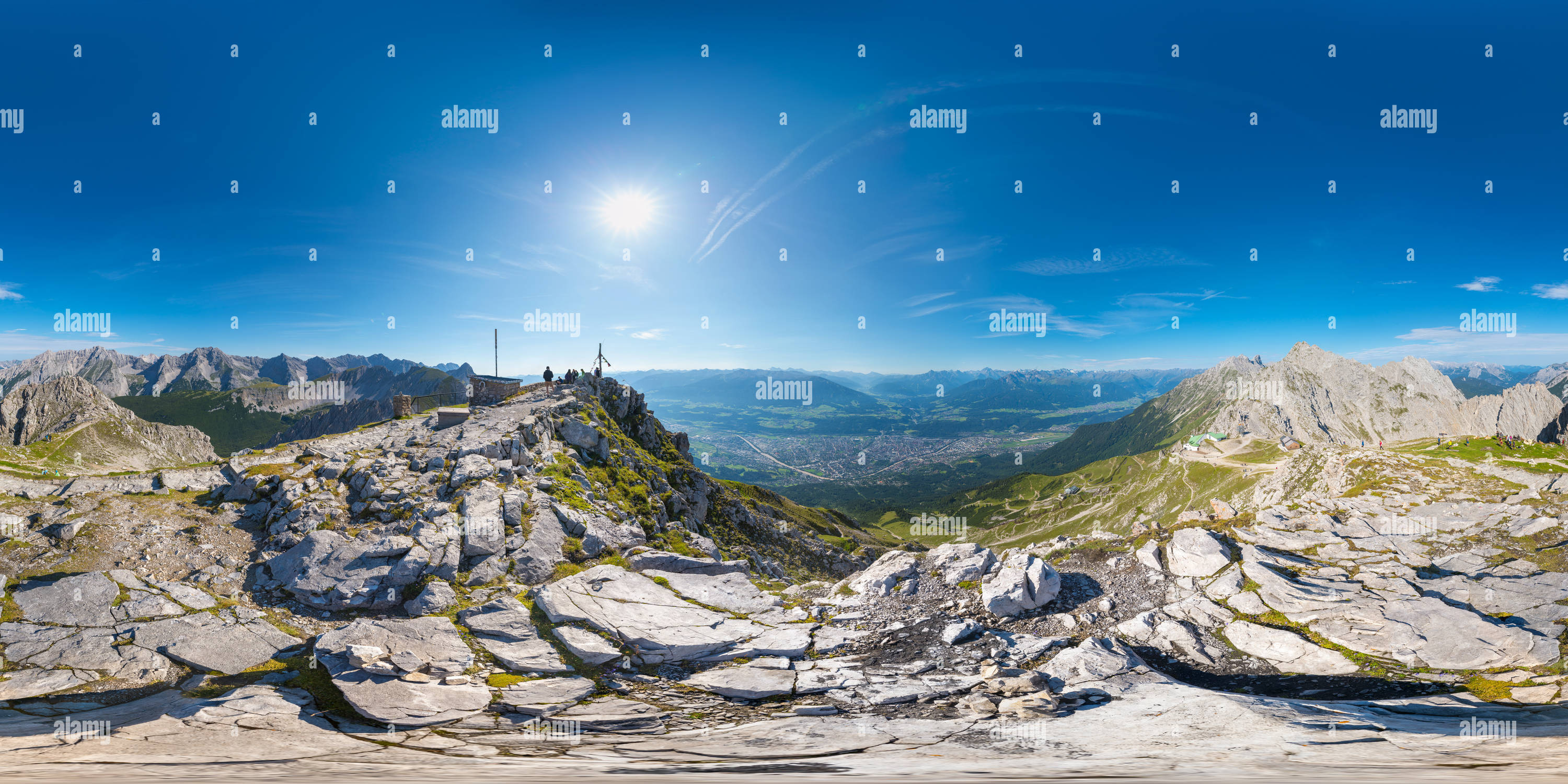 360° view of Hafelekarspitze - Panorama of Innsbruck, Austria - Alamy