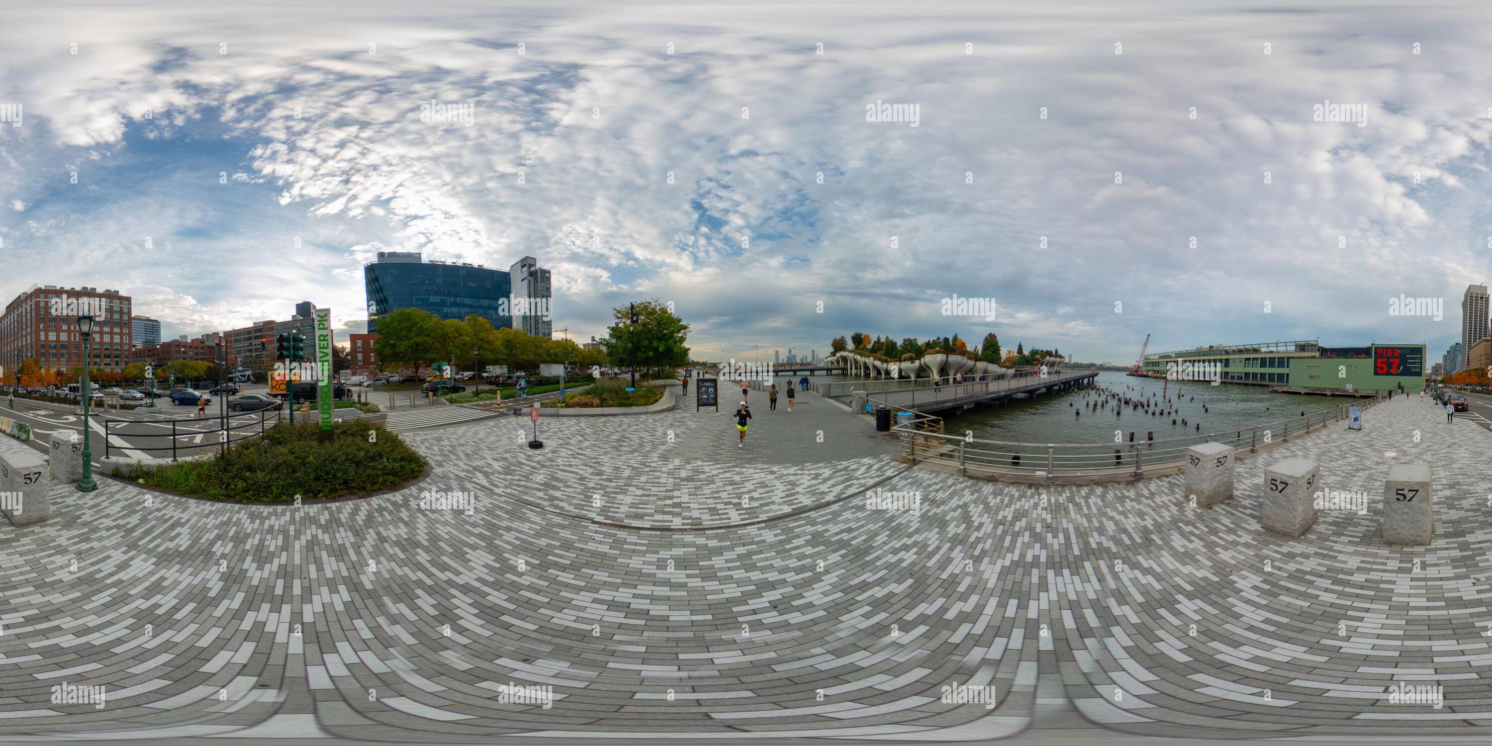360° view of New York, NY, USA - October 27, 2023: 360 equirectangular ...