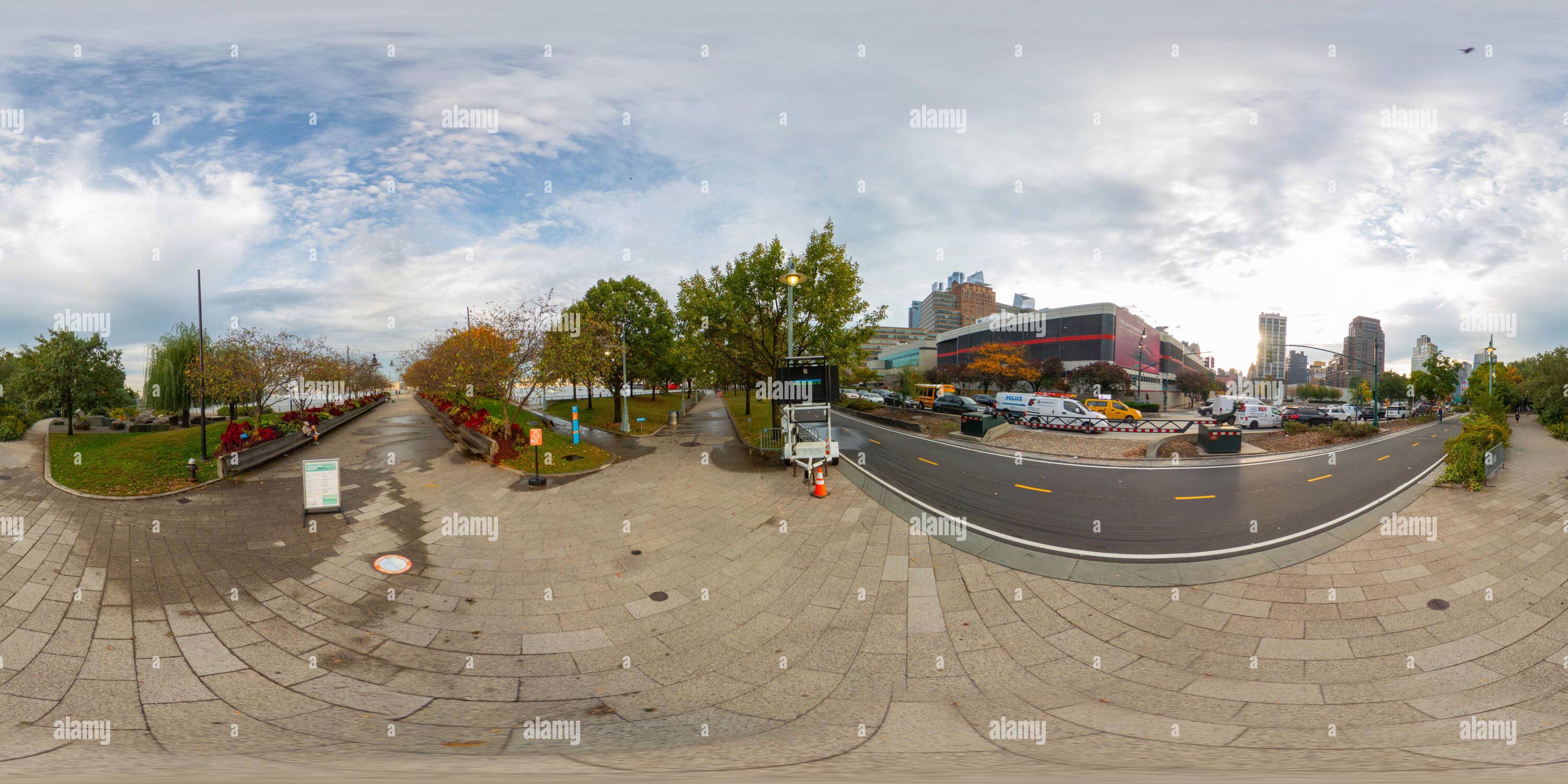 360° view of New York, NY, USA - October 27, 2023: Empire State Trail ...