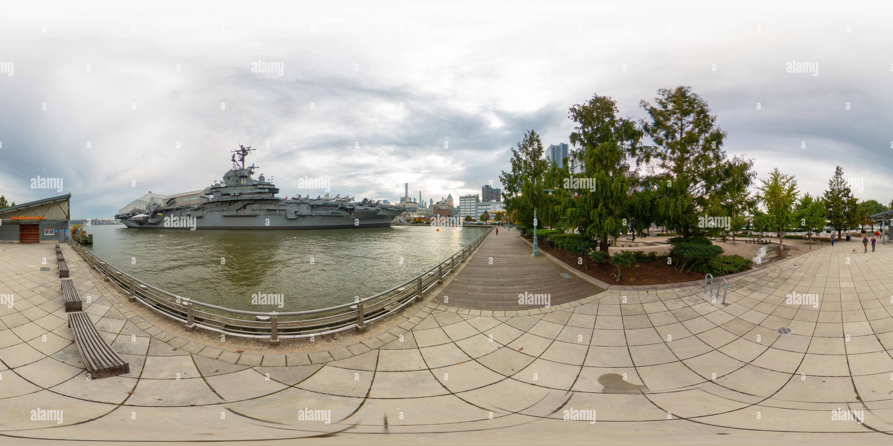 360° view of New York, NY, USA - October 27, 2023: Entrance to the ...