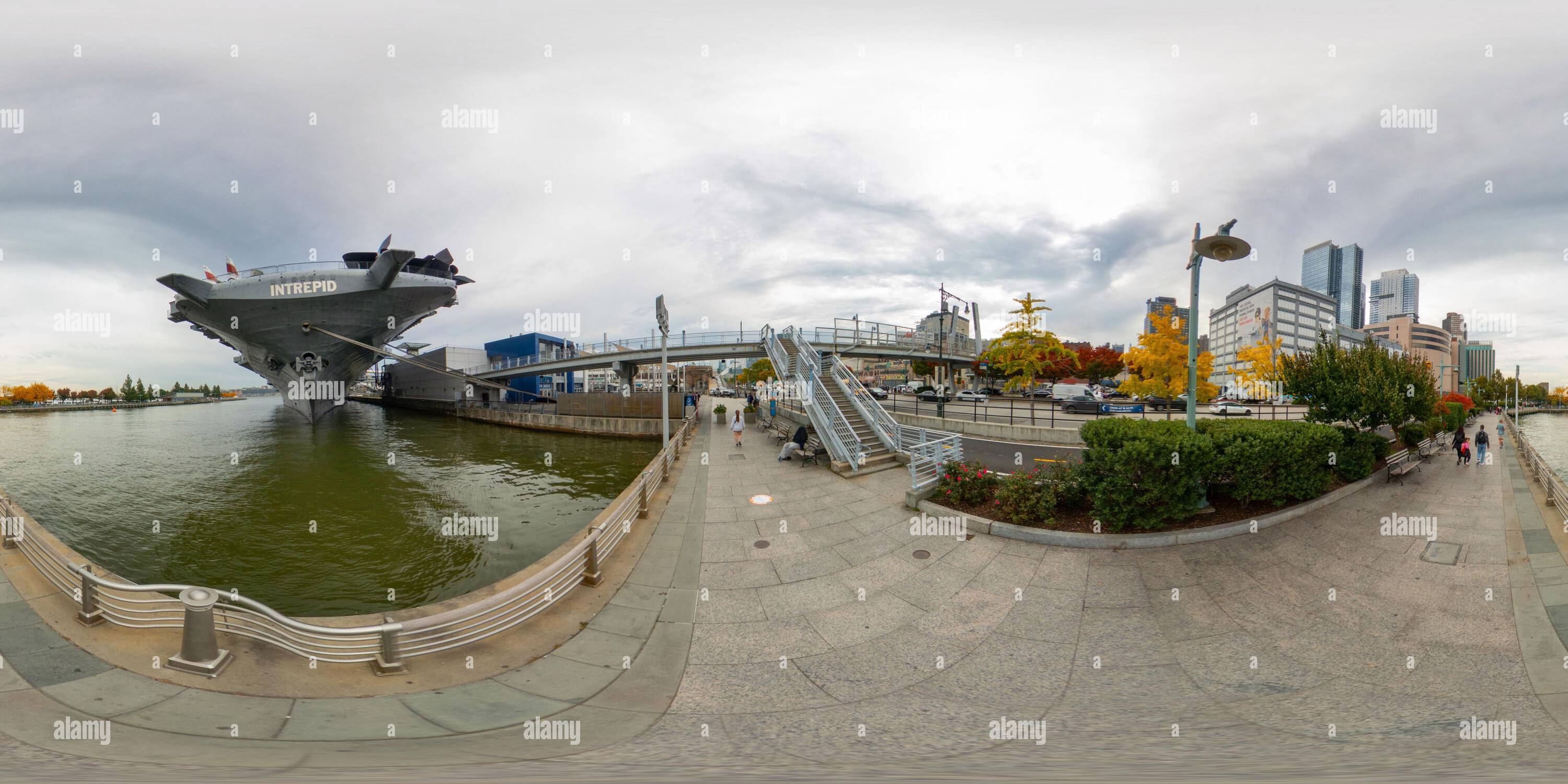360° view of New York, NY, USA - October 27, 2023: Entrance to the ...