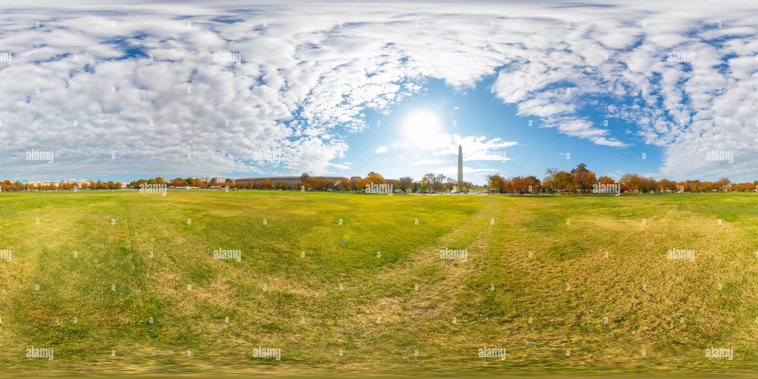 360° view of The Ellipse Washington DC which is a green grass lawn ...