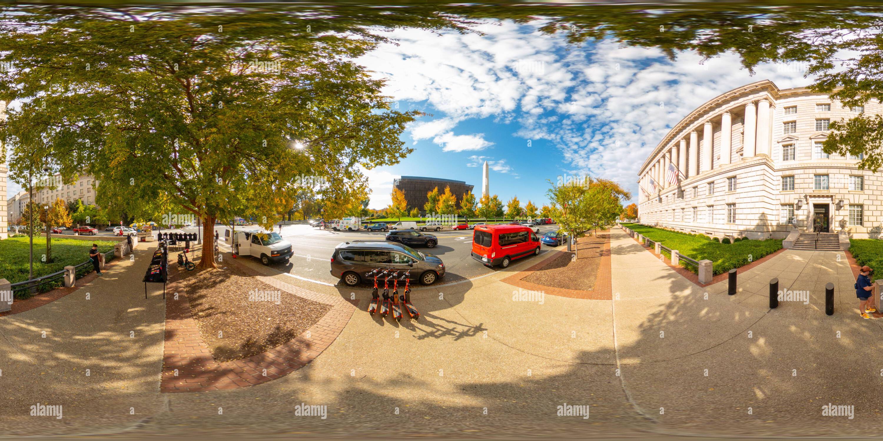 360° view of Washington DC, USA - October 28, 2023: US Department of ...