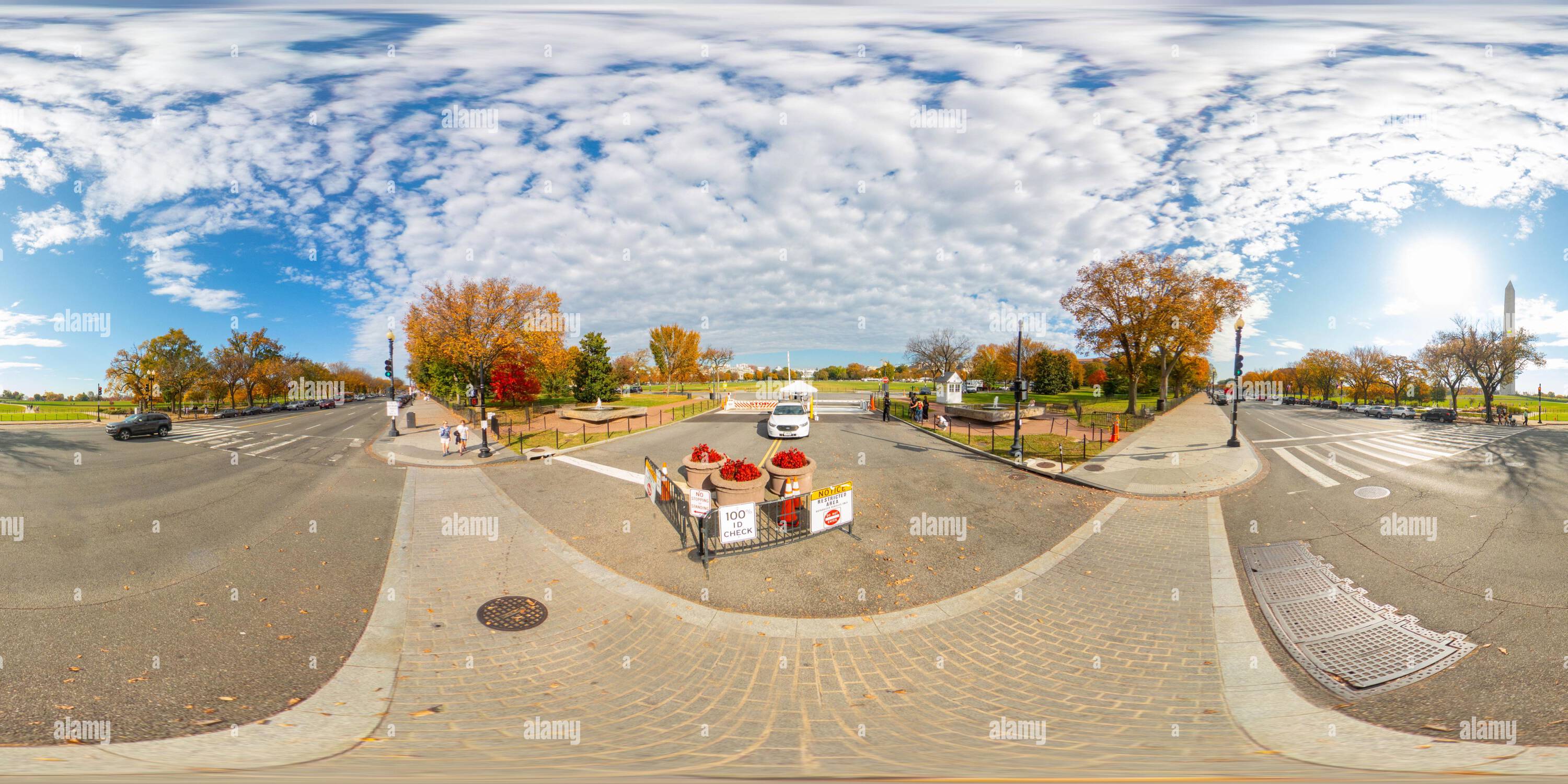 360° view of Washington DC, USA - October 28, 2023: The Ellipse ...