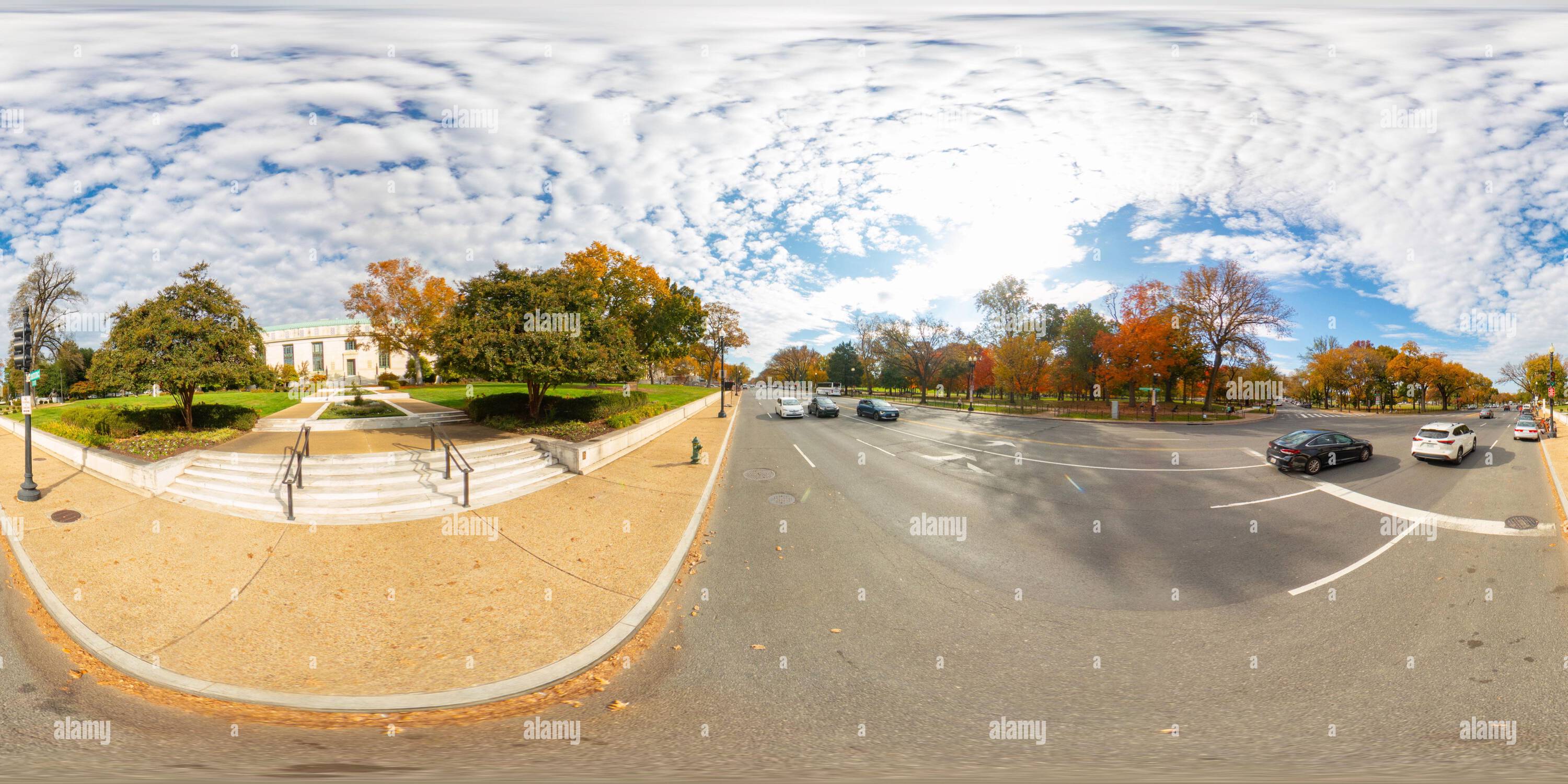 360° view of Washington DC, USA - October 28, 2023: Transportation ...