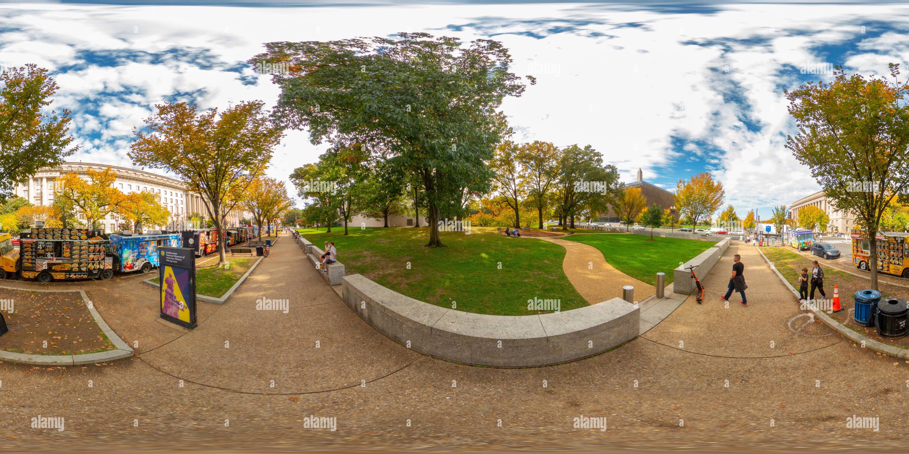 360° view of Washington DC, USA - October 28, 2023: Stock photo food ...