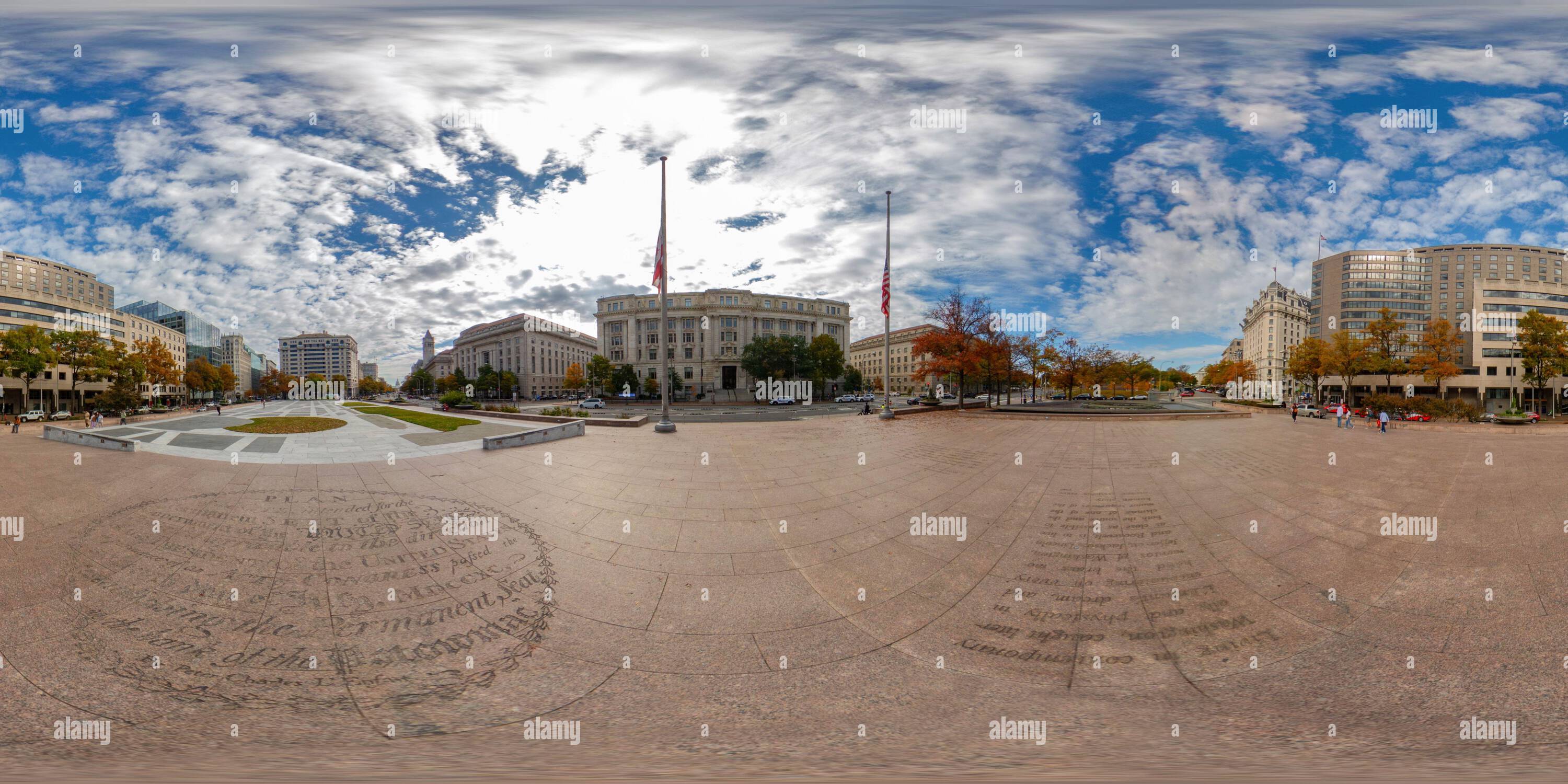 360° view of Washington DC, USA - October 28, 2023: Stock image of the ...