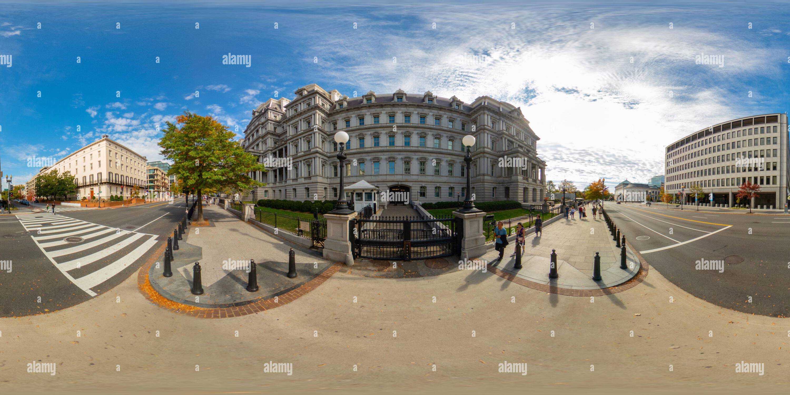 360° view of Washington DC, USA - October 28, 2023: Eisenhower ...