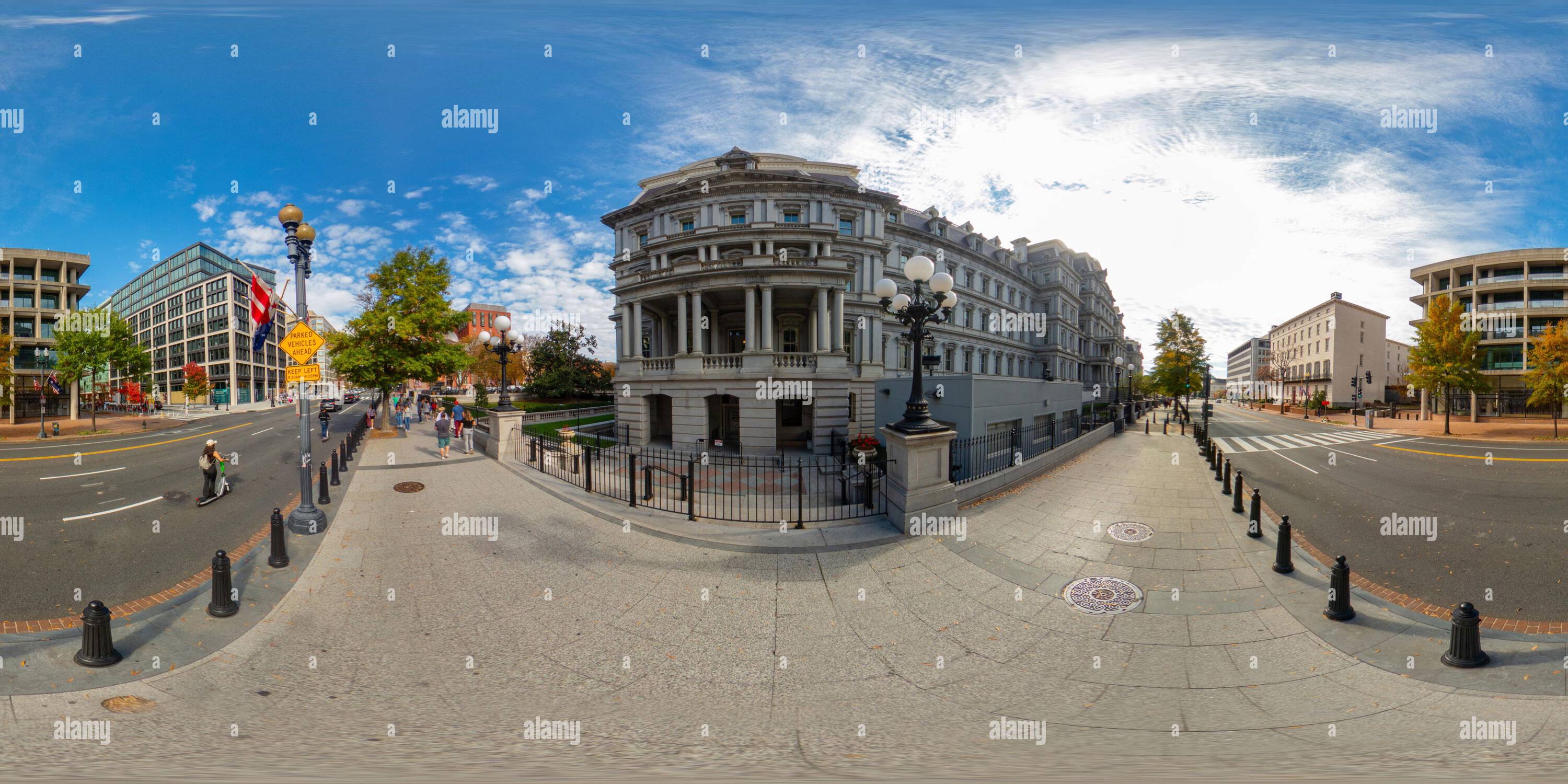 360° view of Washington DC, USA - October 28, 2023: Eisenhower ...