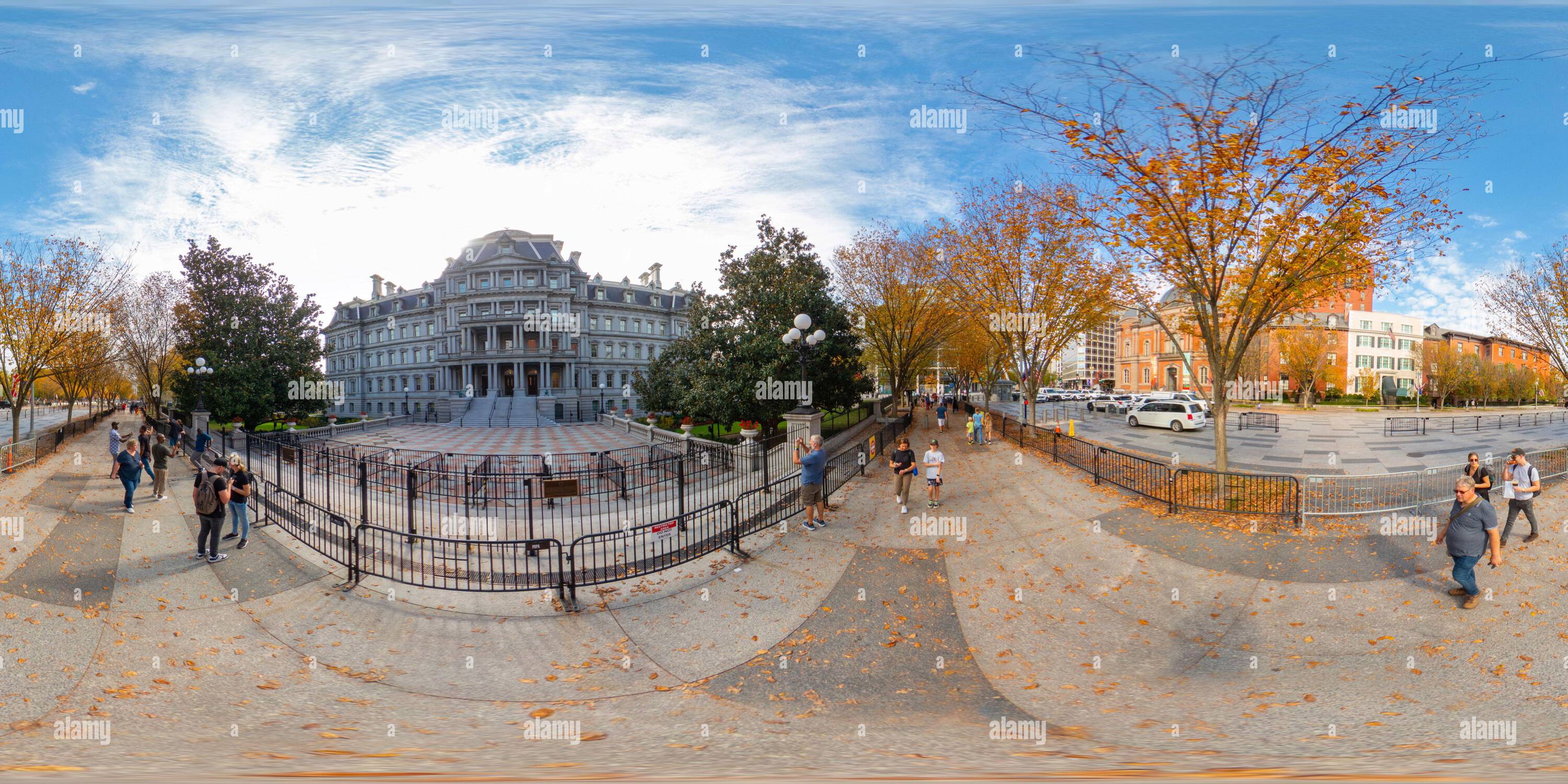 360° view of Washington DC, USA - October 28, 2023: Eisenhower ...