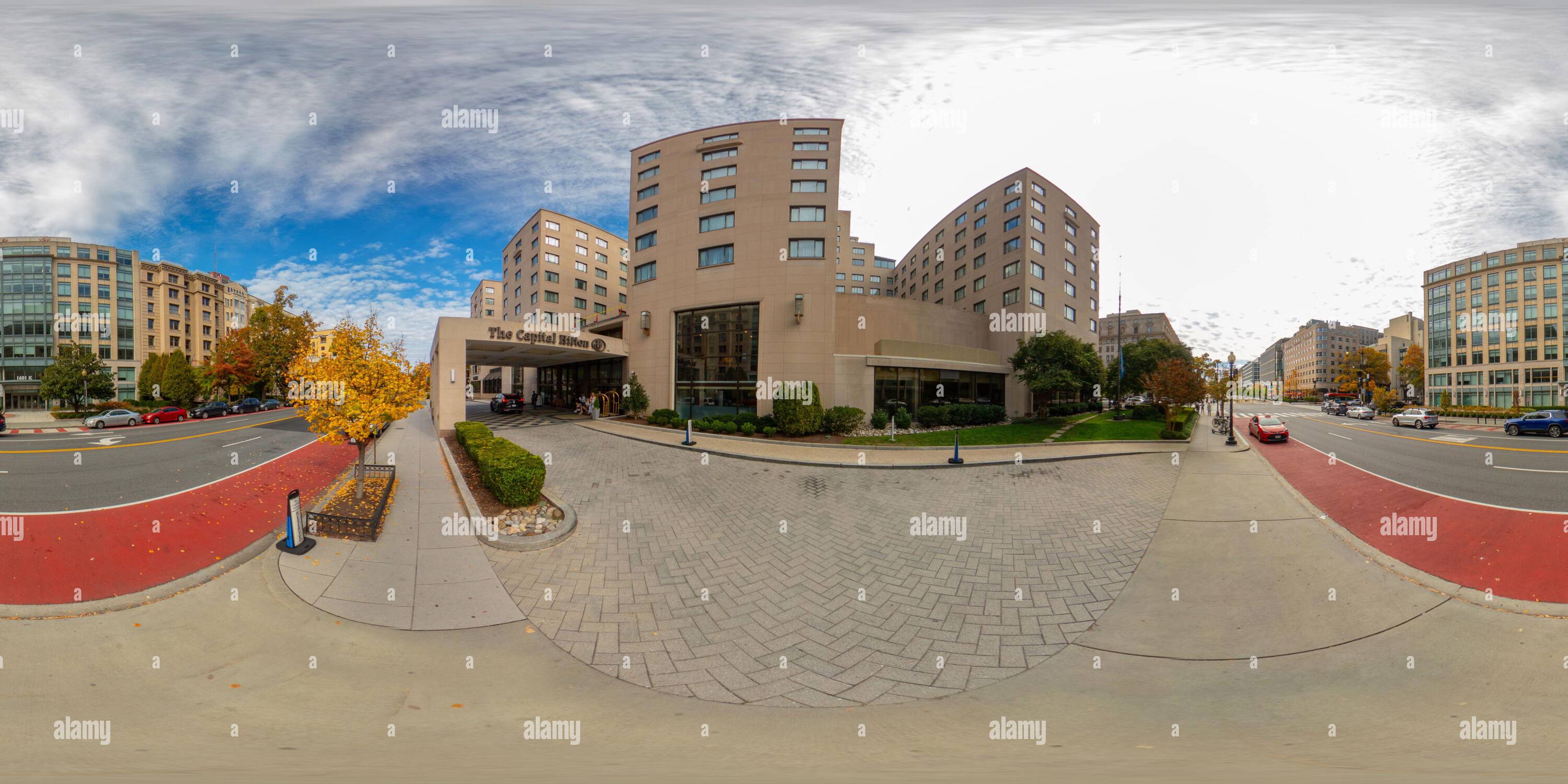 360° view of Washington DC, USA - October 28, 2023: The Capitol Hilton ...