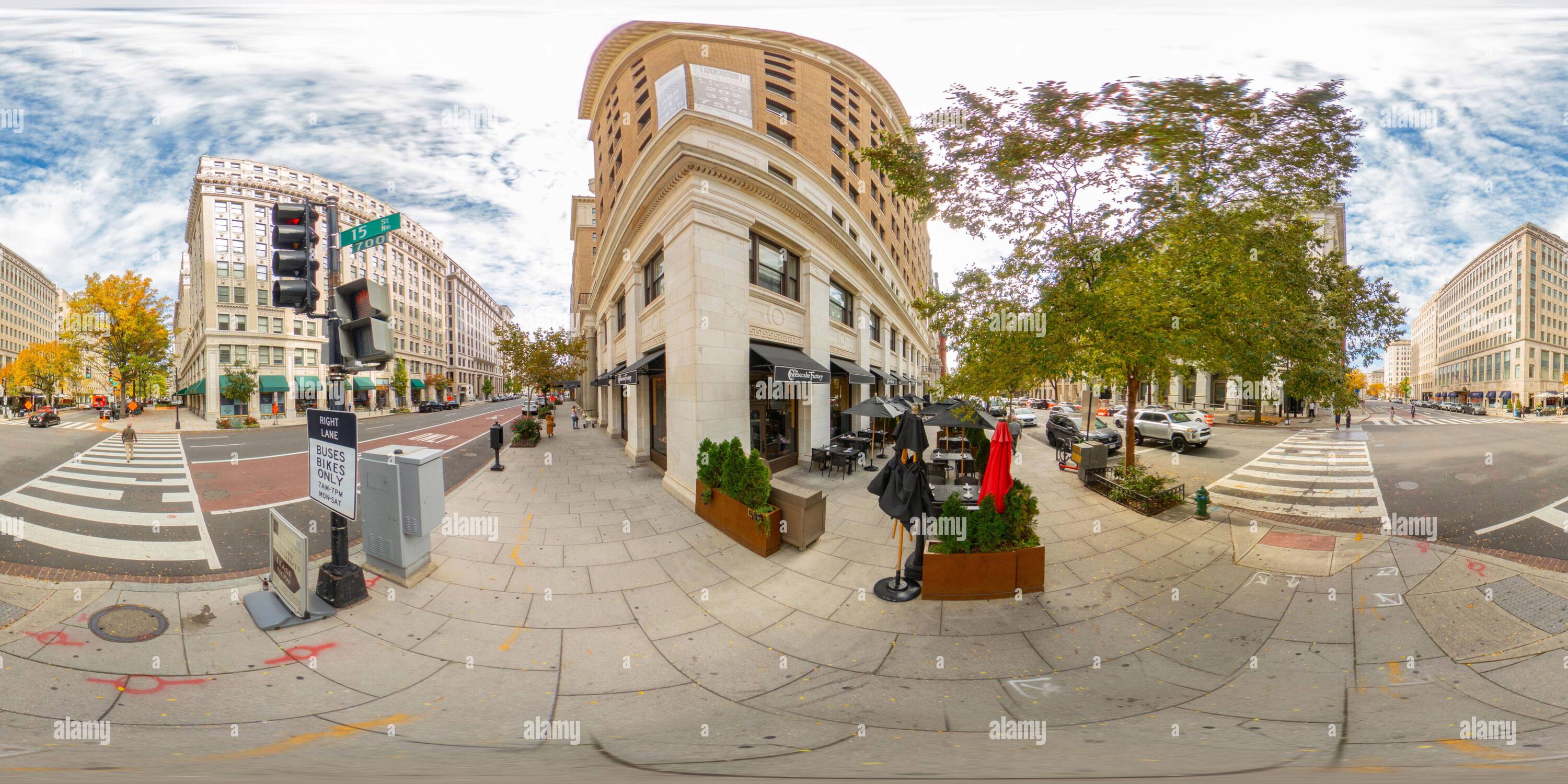 360° view of Washington DC, USA - October 28, 2023: The Cheesecake ...