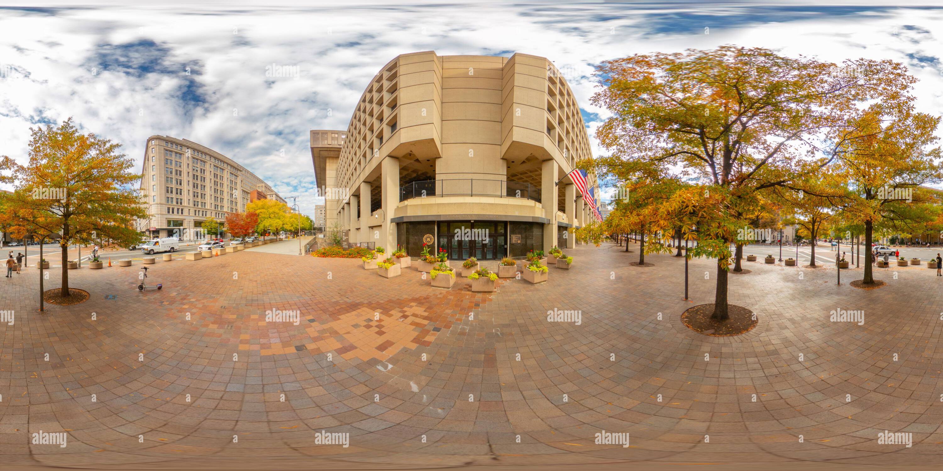 360° view of Washington DC, USA - October 28, 2023: J Edgar Hoover FBI ...