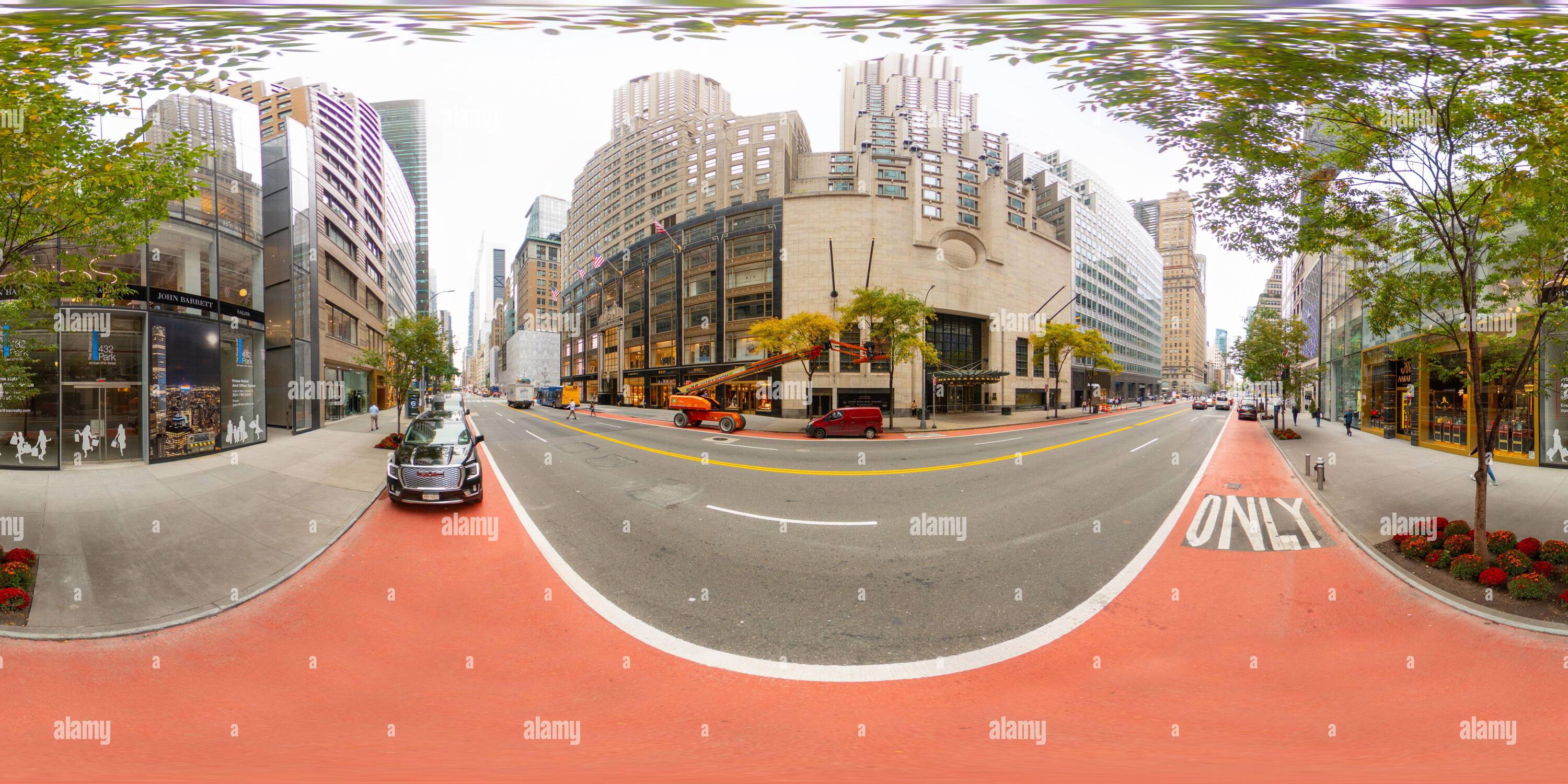 360° view of New York, NY, USA - October 27, 2023: The Shops on 57th ...