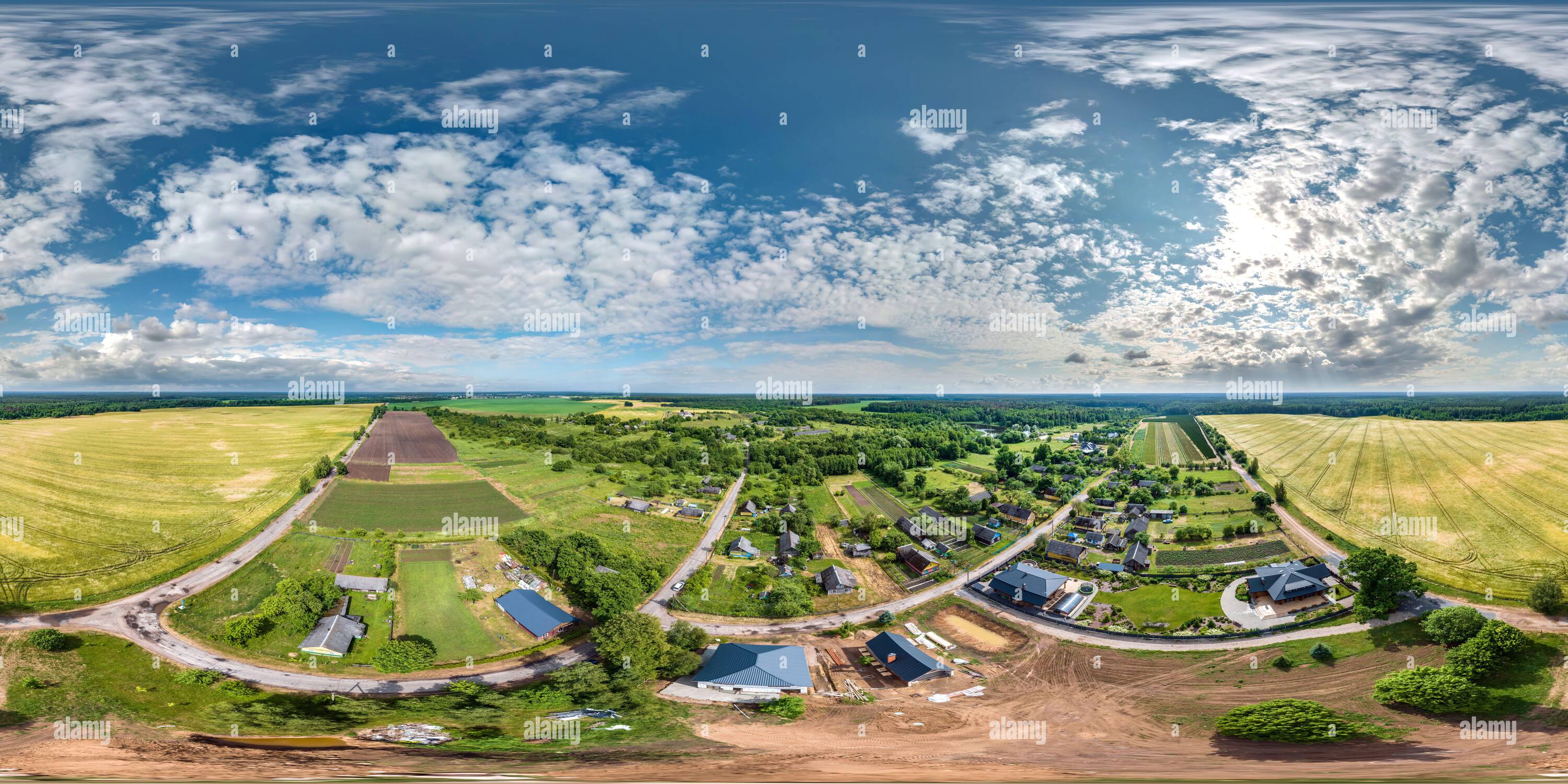 360° view of aerial full seamless spherical hdri 360 panorama view ...