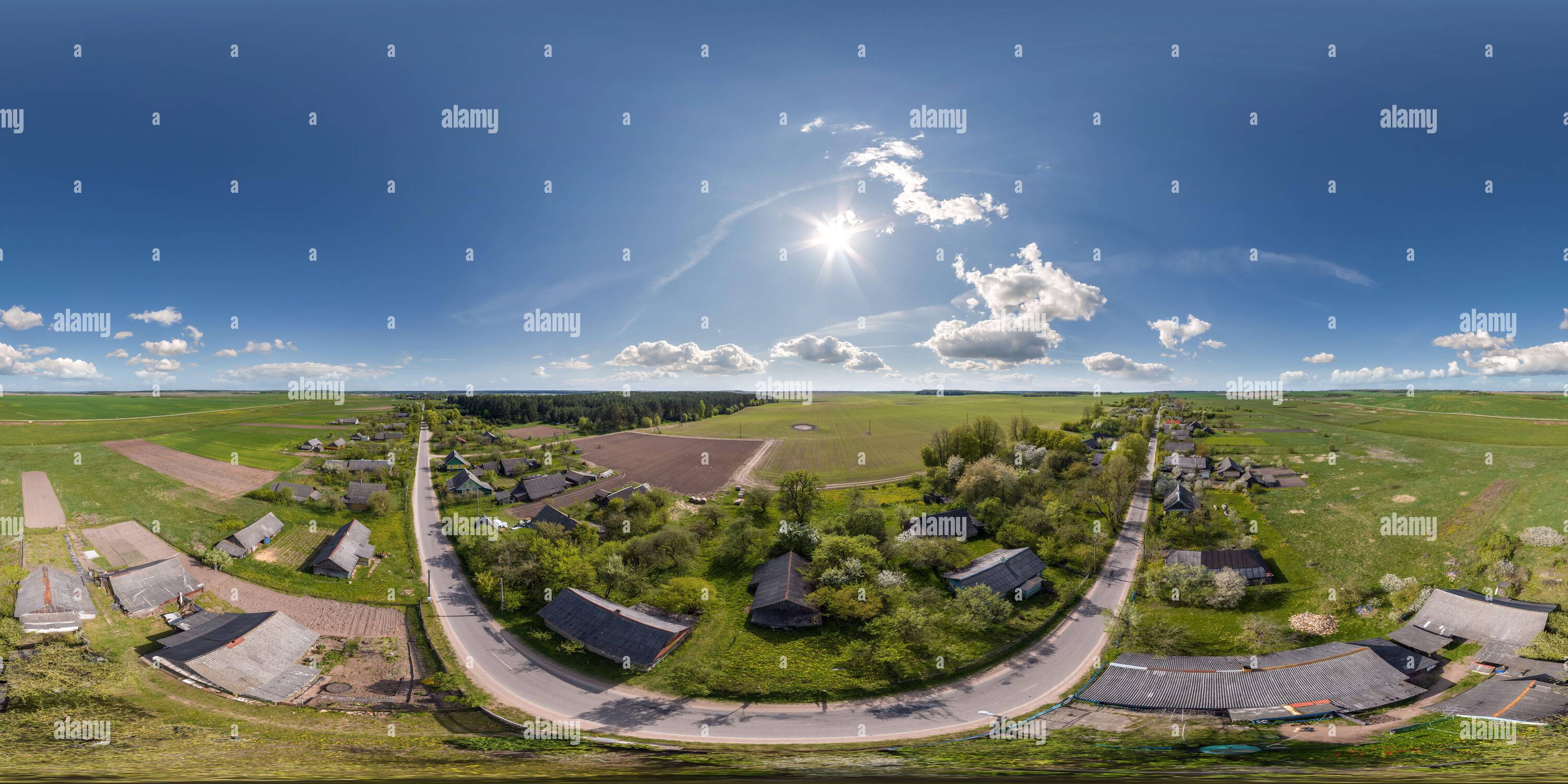 360° view of aerial full seamless spherical hdri 360 panorama view ...