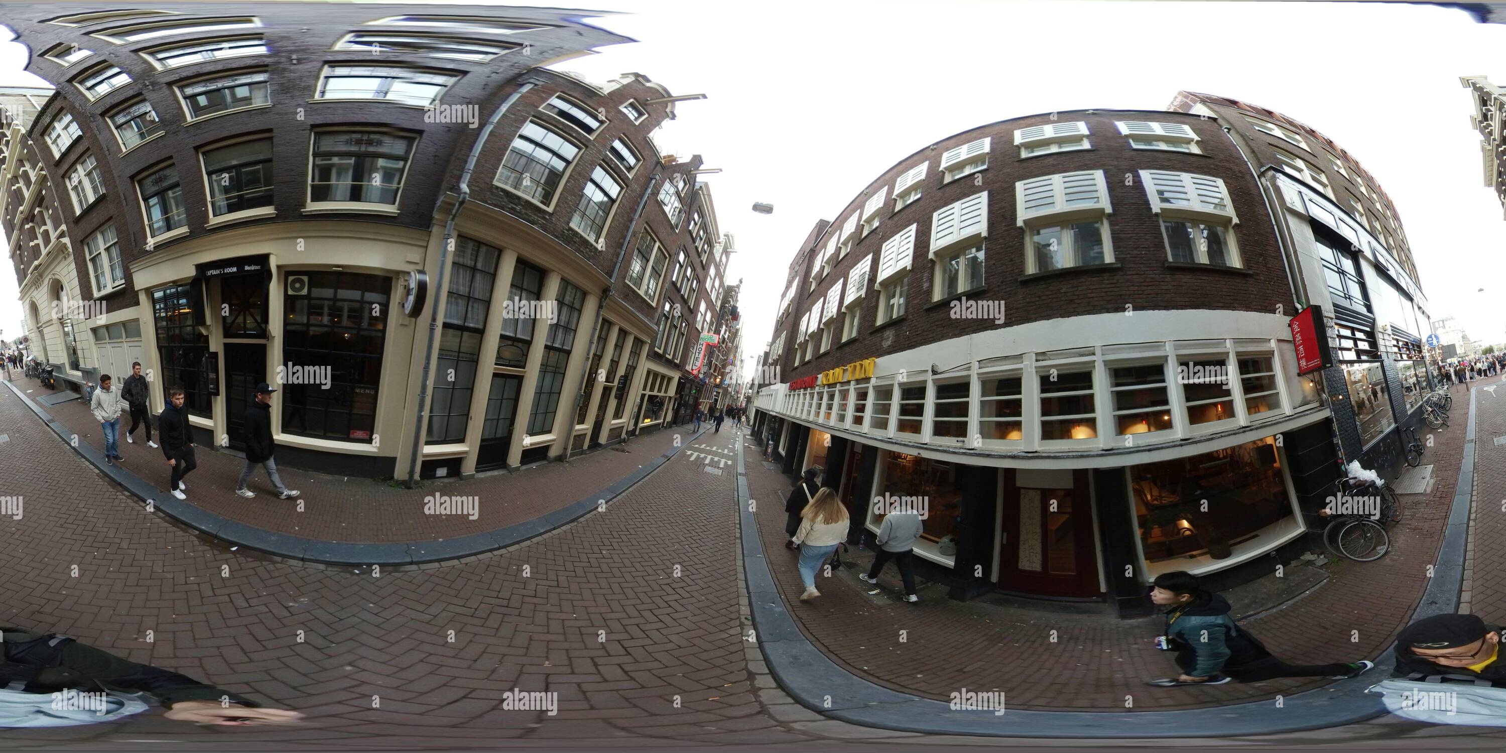 360° view of Netherland historical and modern buildings in Amsterdam ...