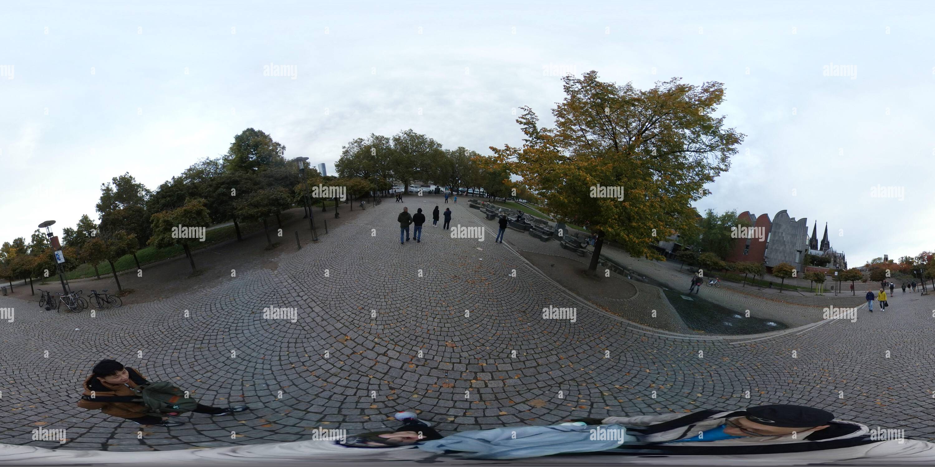 360° view of Germany Cologne Historical old town, houses, buildings ...