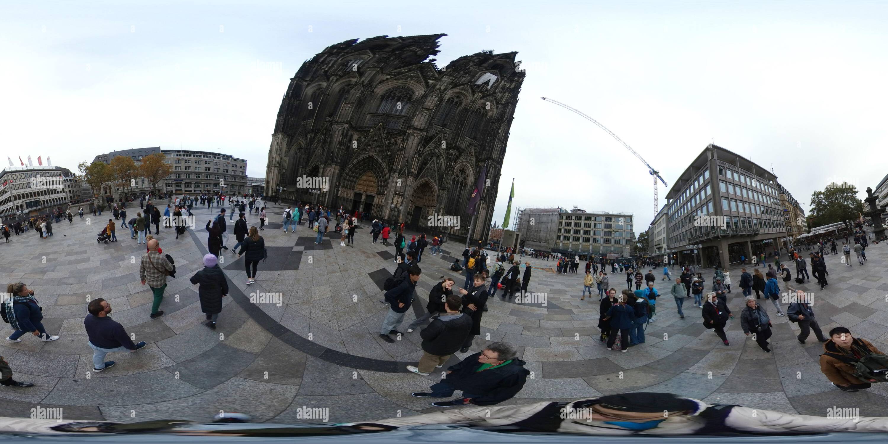 360° view of Germany Cologne Historical old town houses infrastructures ...