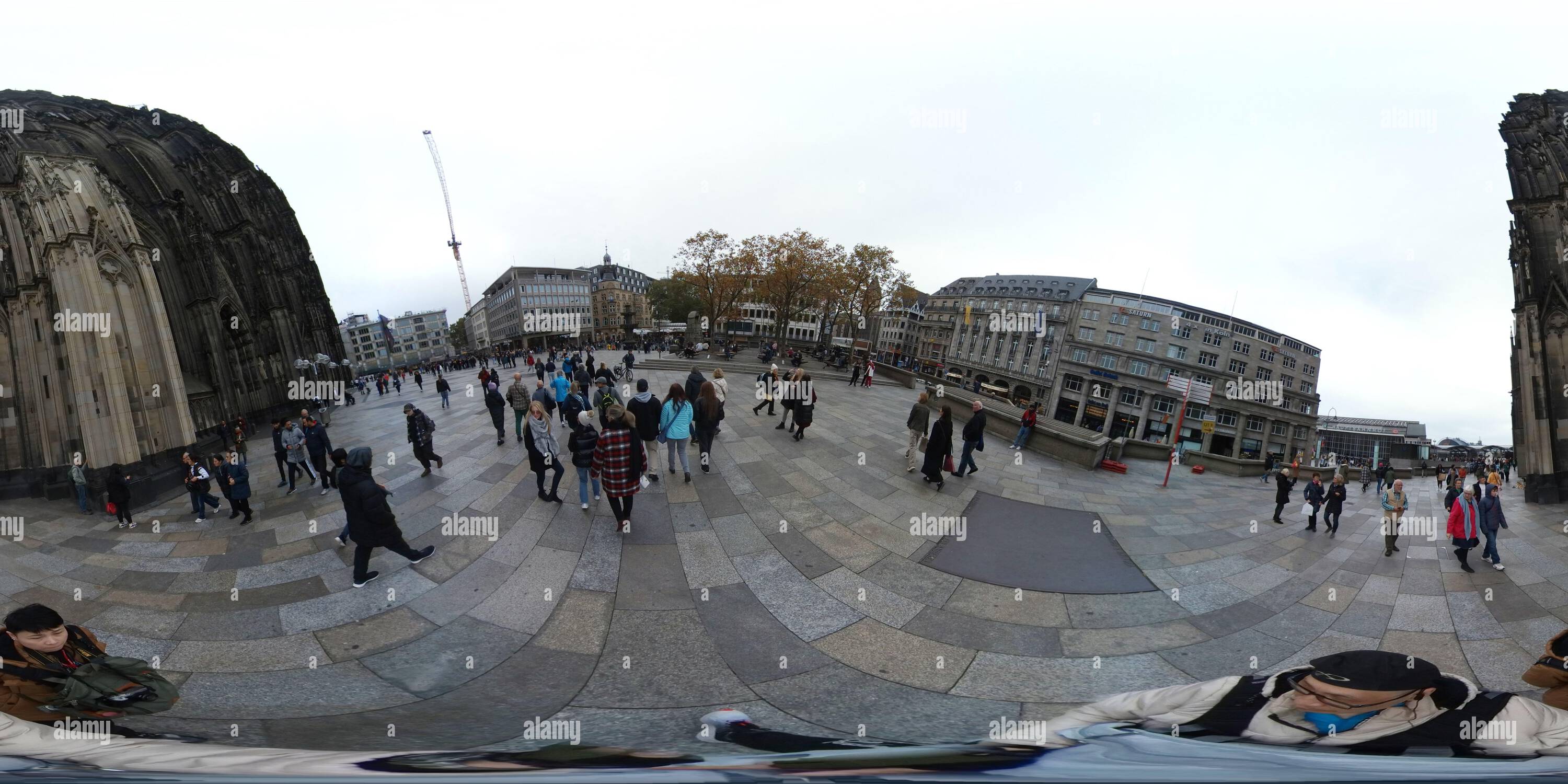 360° view of Germany Cologne Historical old town houses infrastructures ...