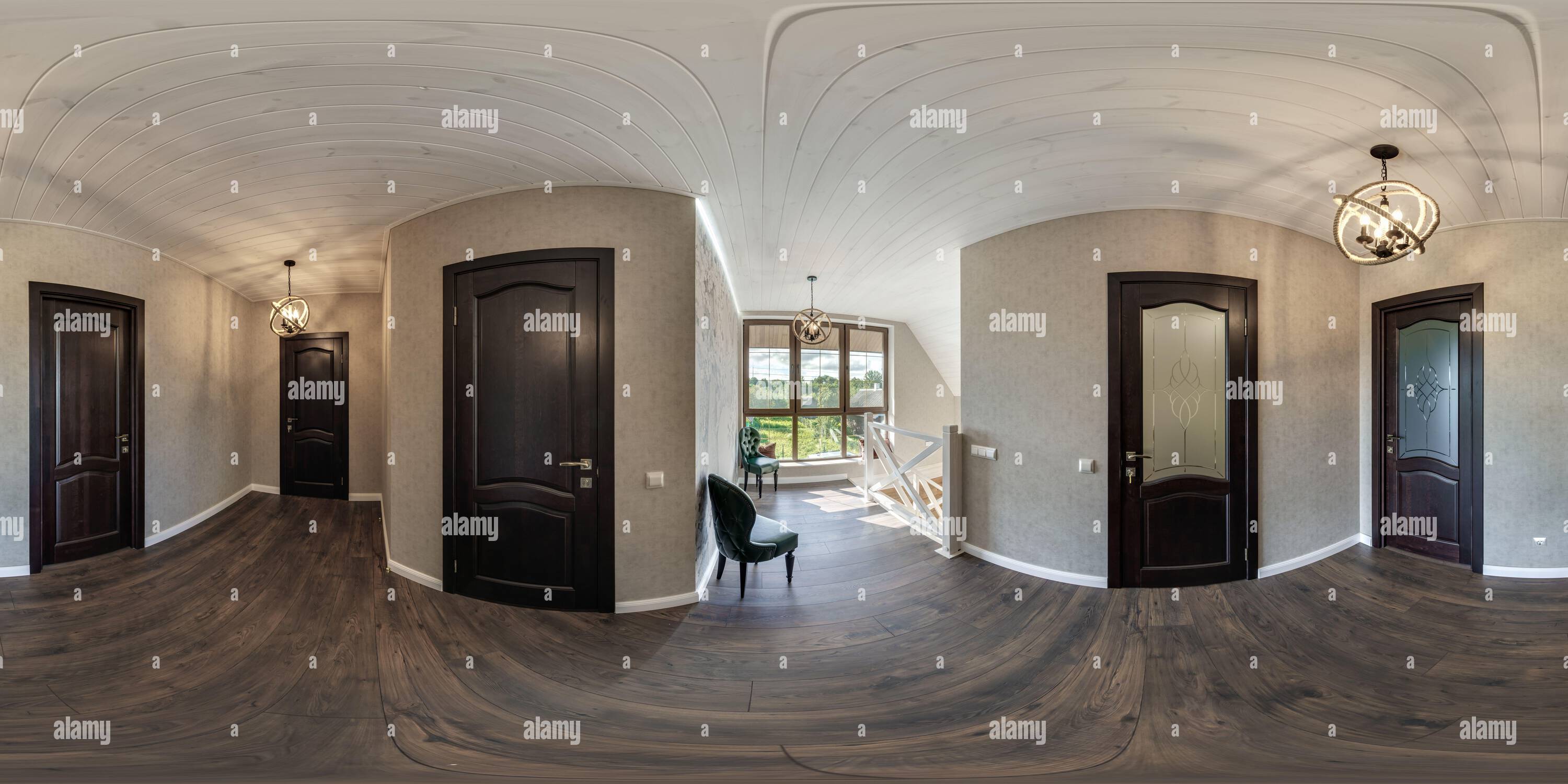 360° view of full seamless spherical 360 hdri panorama in modern ...