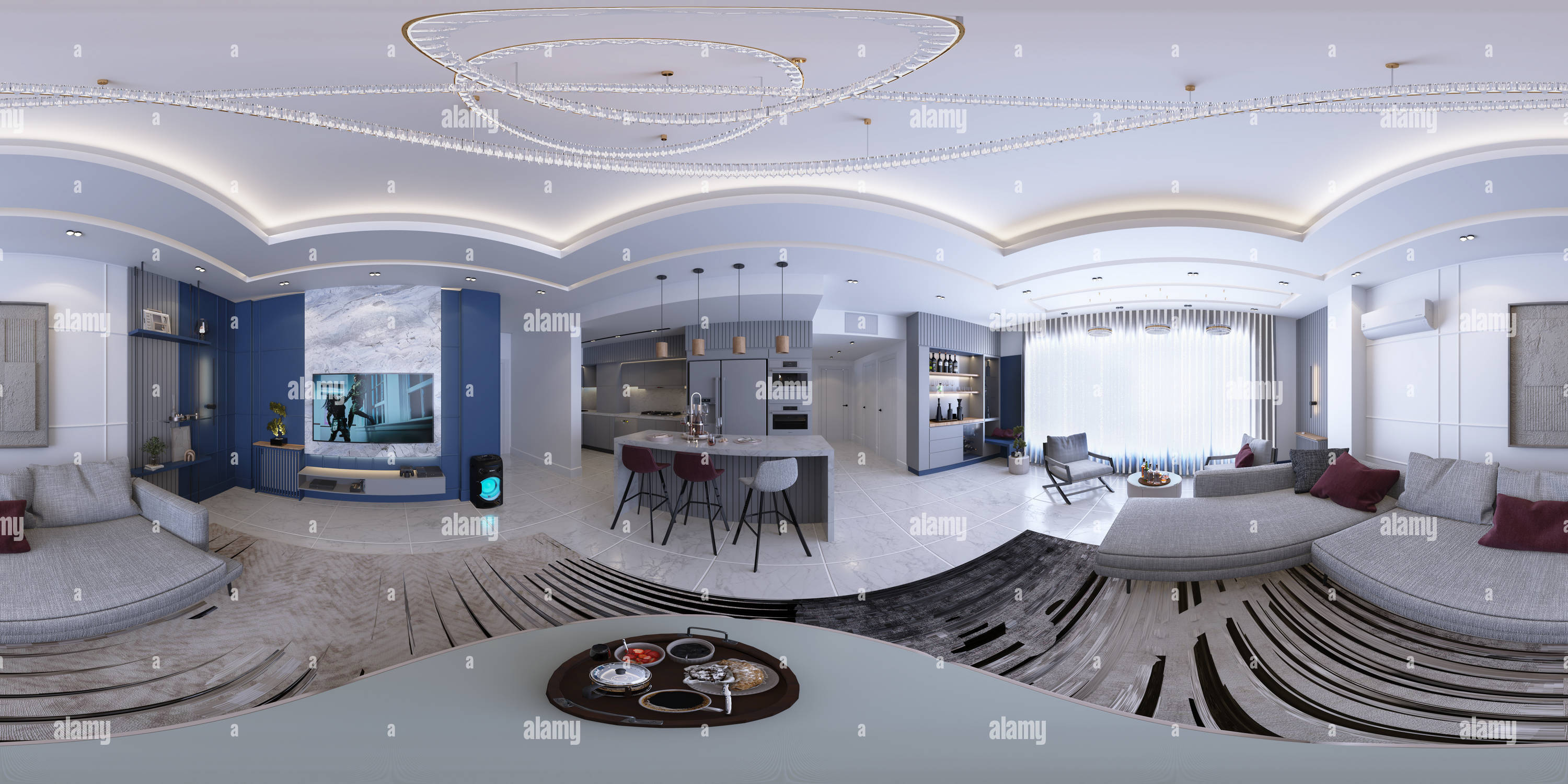 360° view of Living Room - Alamy