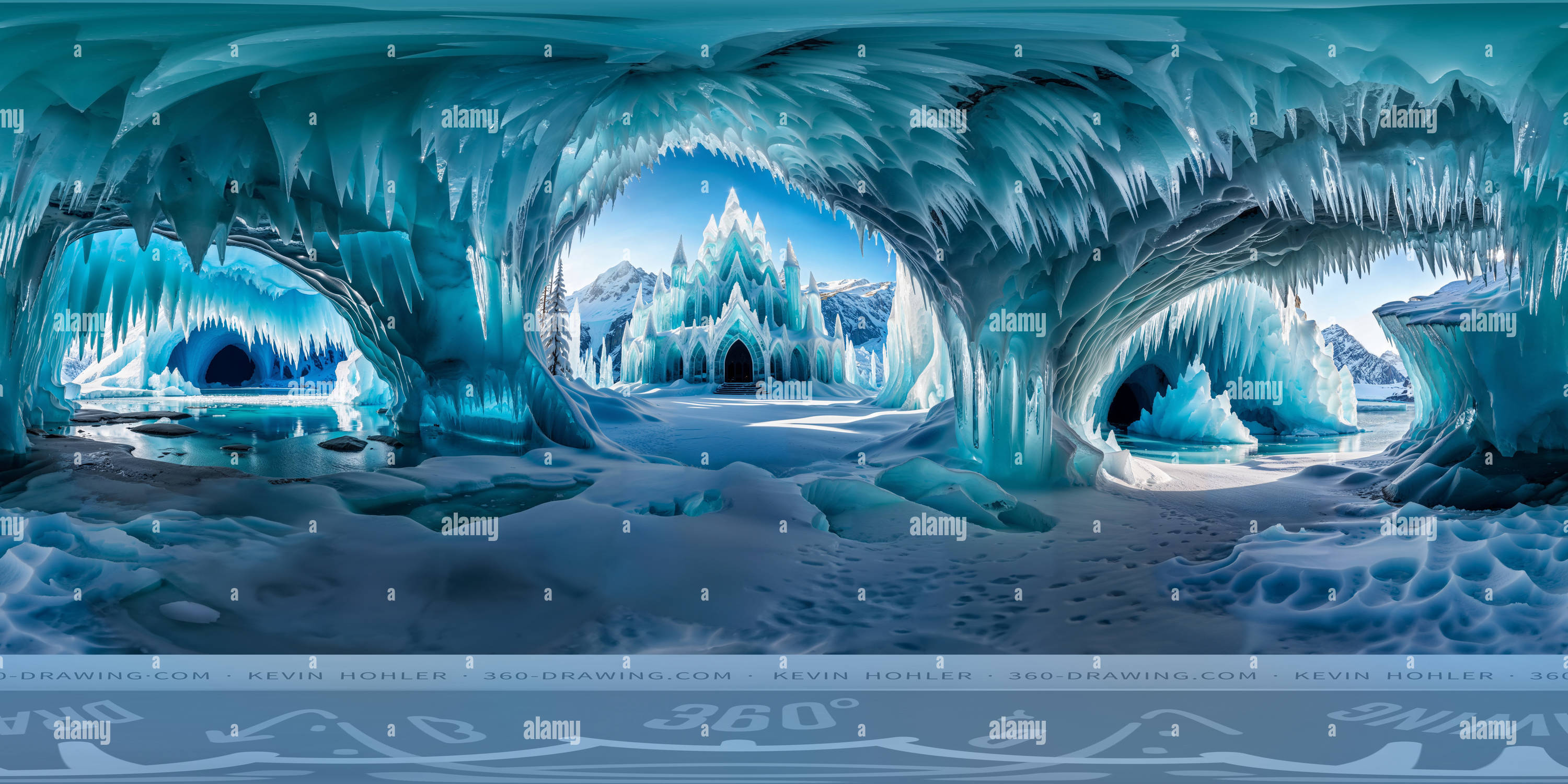 360° view of The secret Ice Palace - Alamy