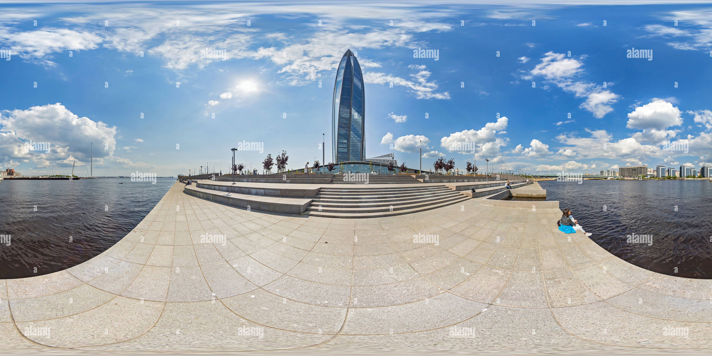 360° view of Saint Petersburg. Lakhta Center - Alamy