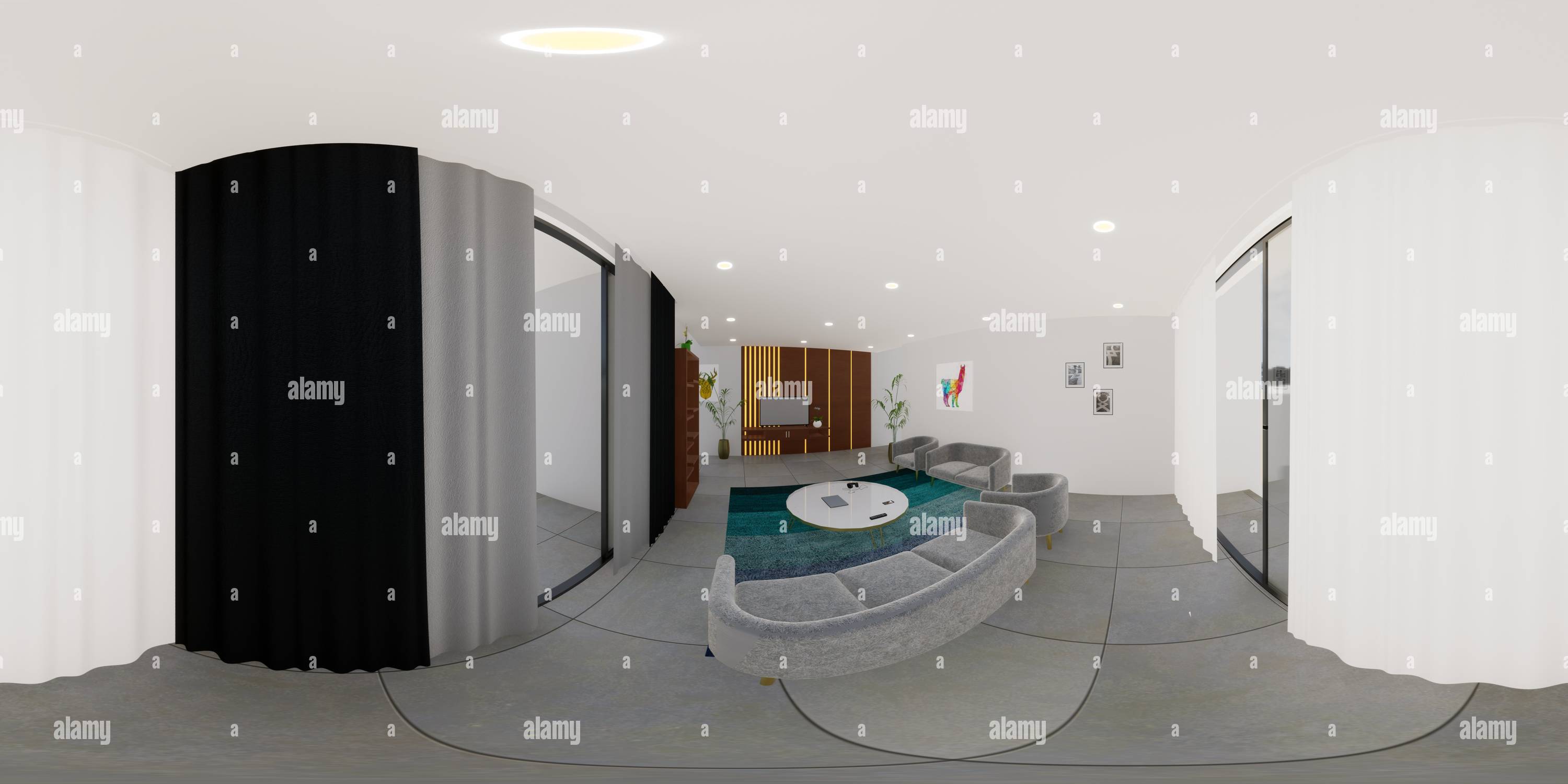 360° view of Living room - Alamy