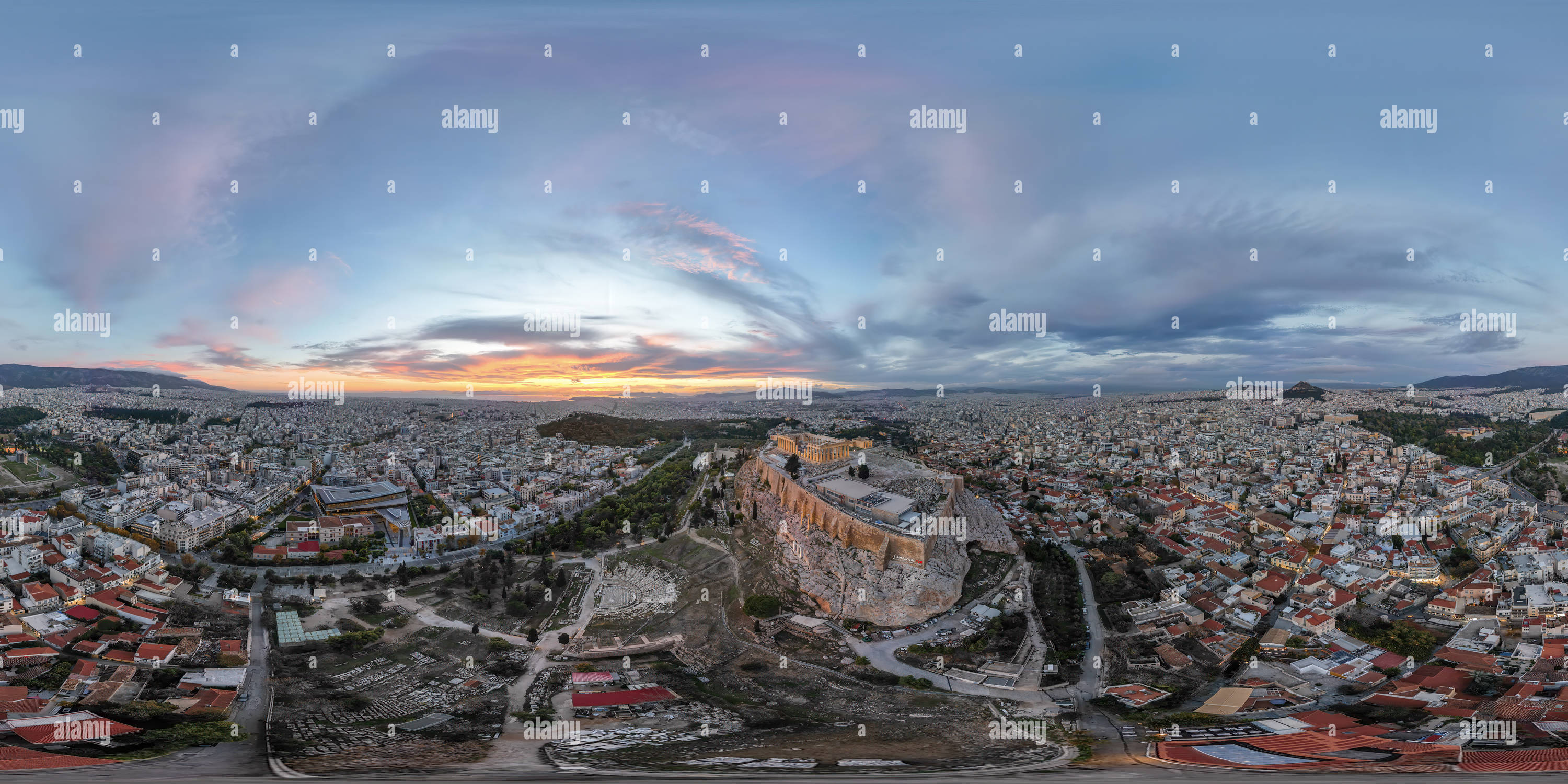 360° view of Acropolis of Athens - Alamy