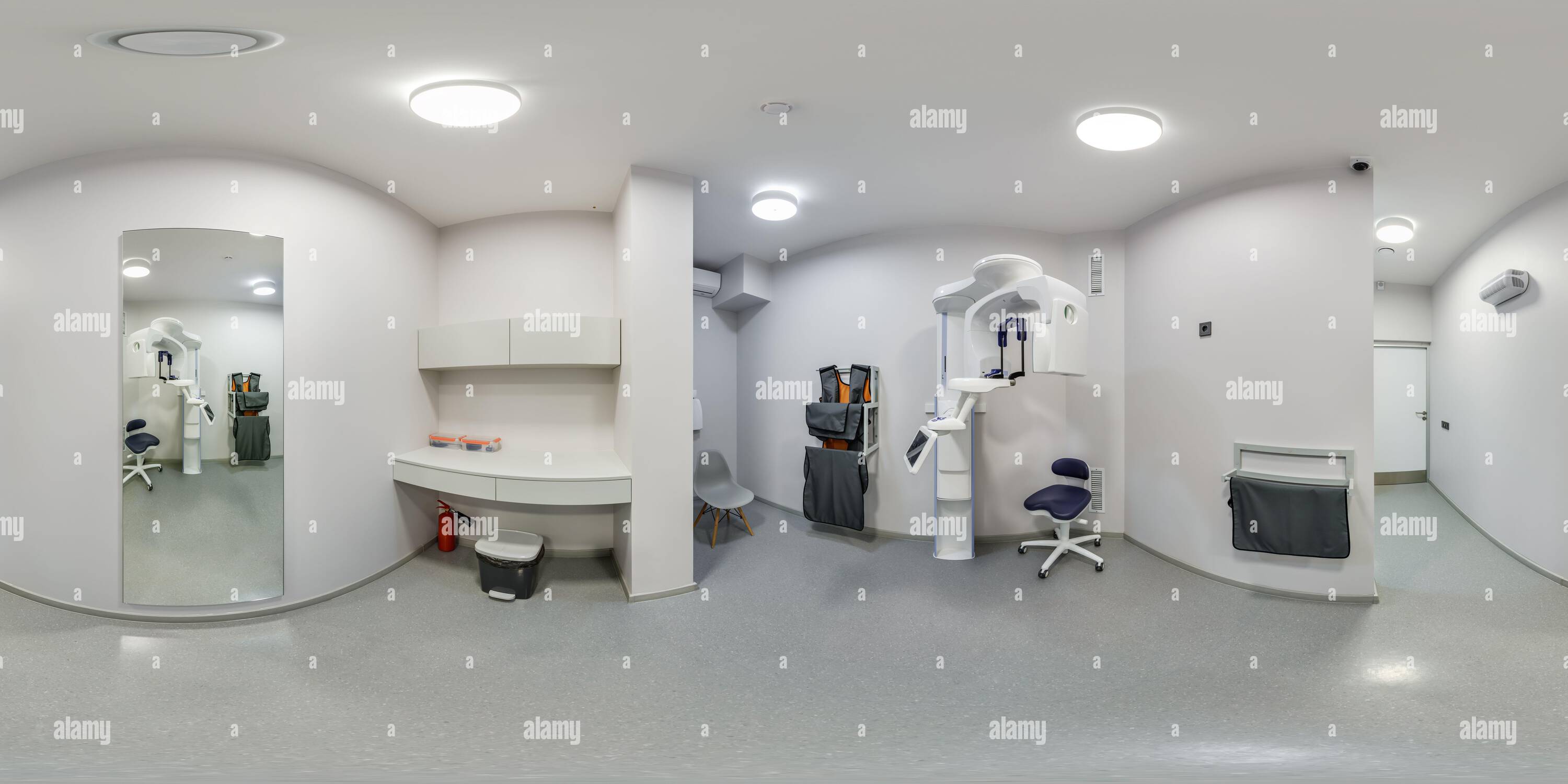 360° view of full hdri 360 panorama in x-ray room in modern dental ...