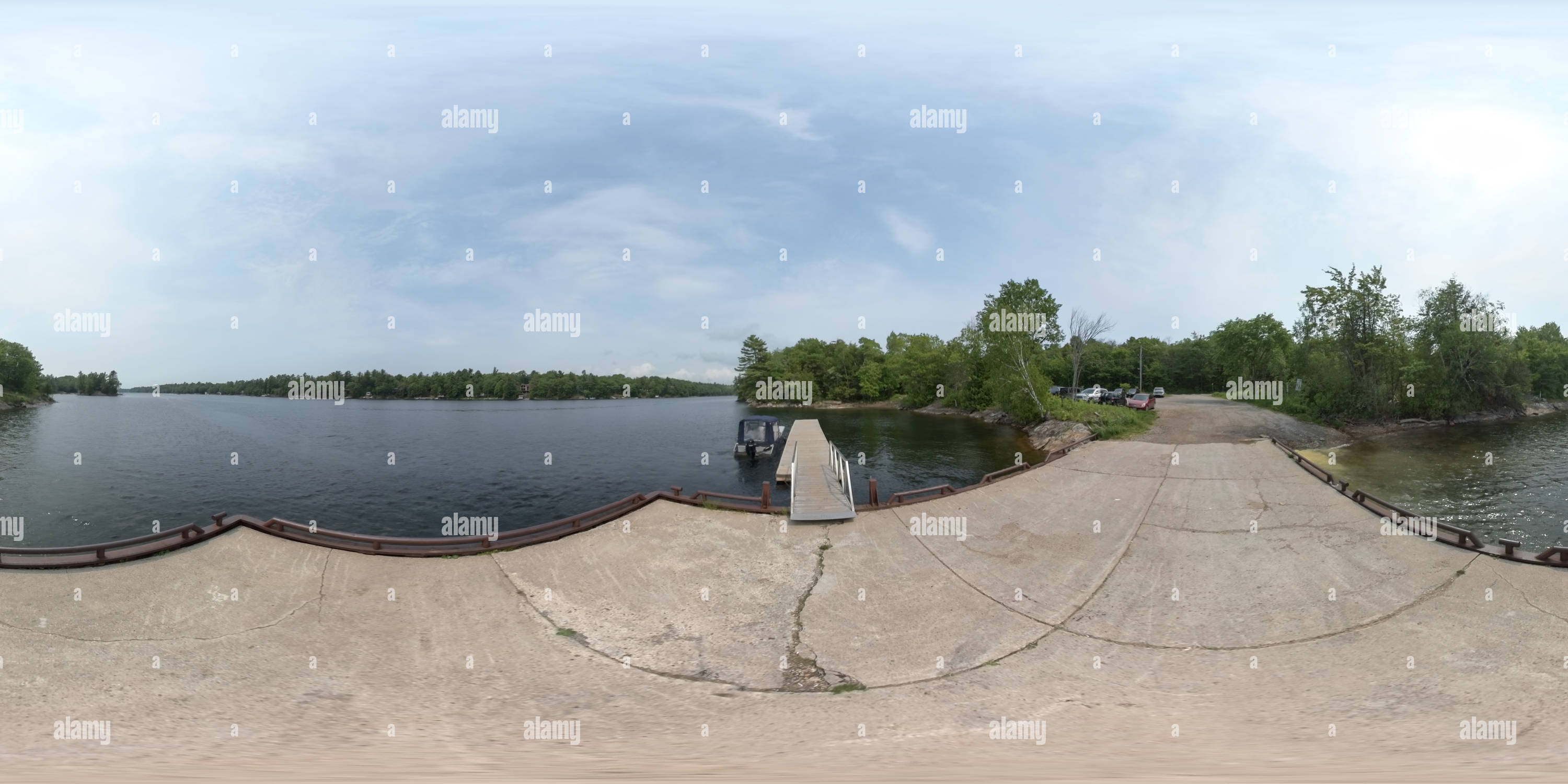 360° view of Six Mile Lake - Alamy