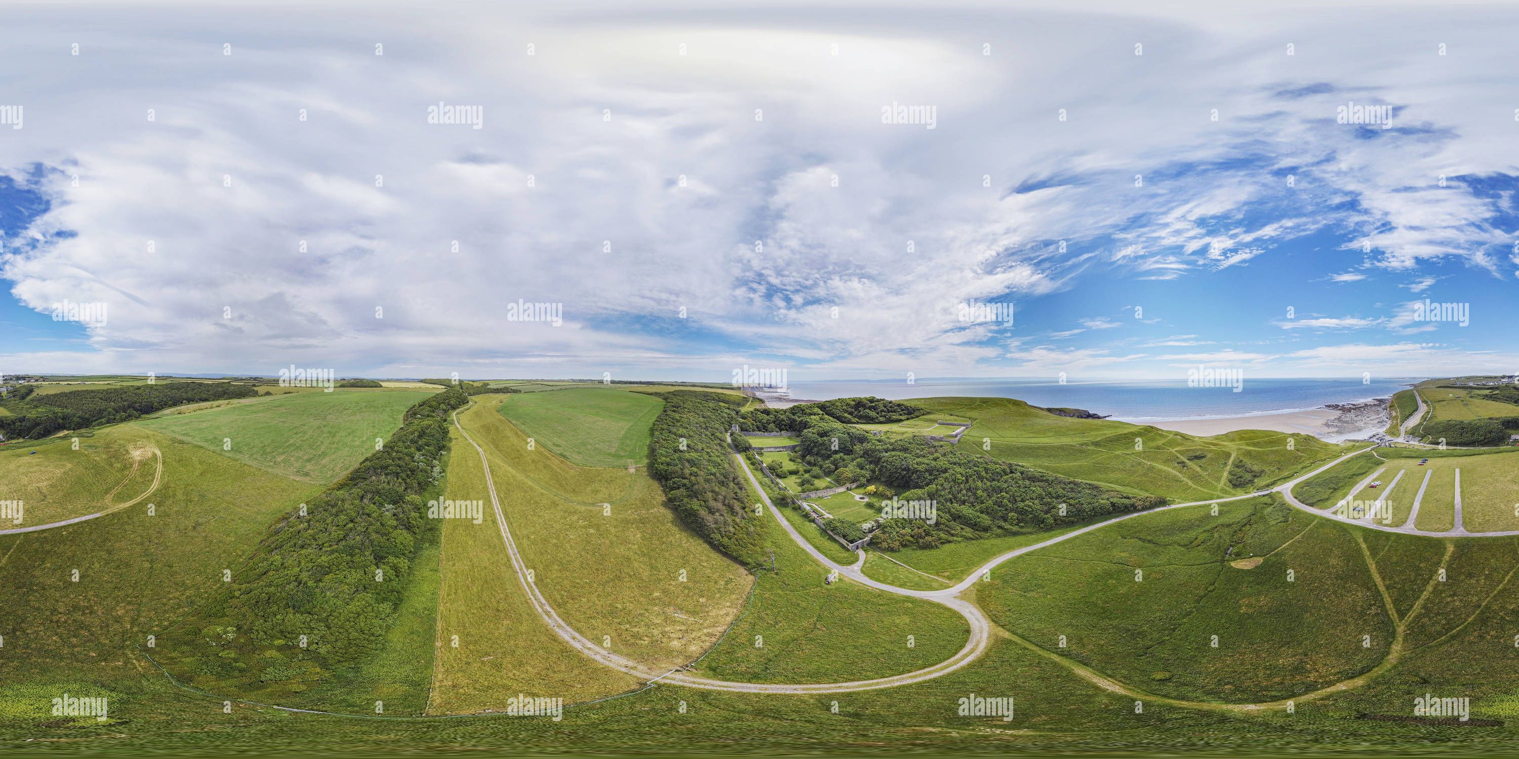 360° view of Dunraven Castle - Alamy