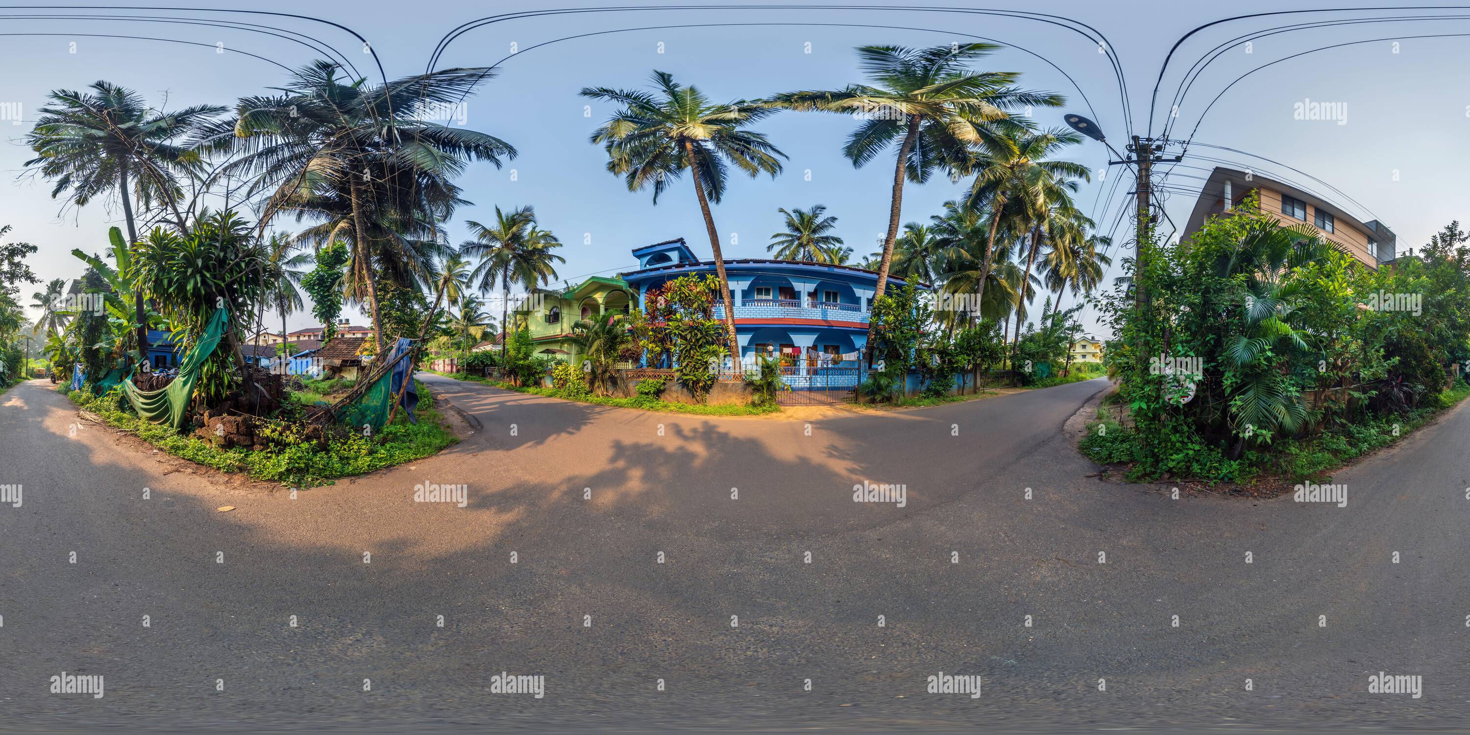 360° view of full seamless spherical hdr 360 panorama view among green ...