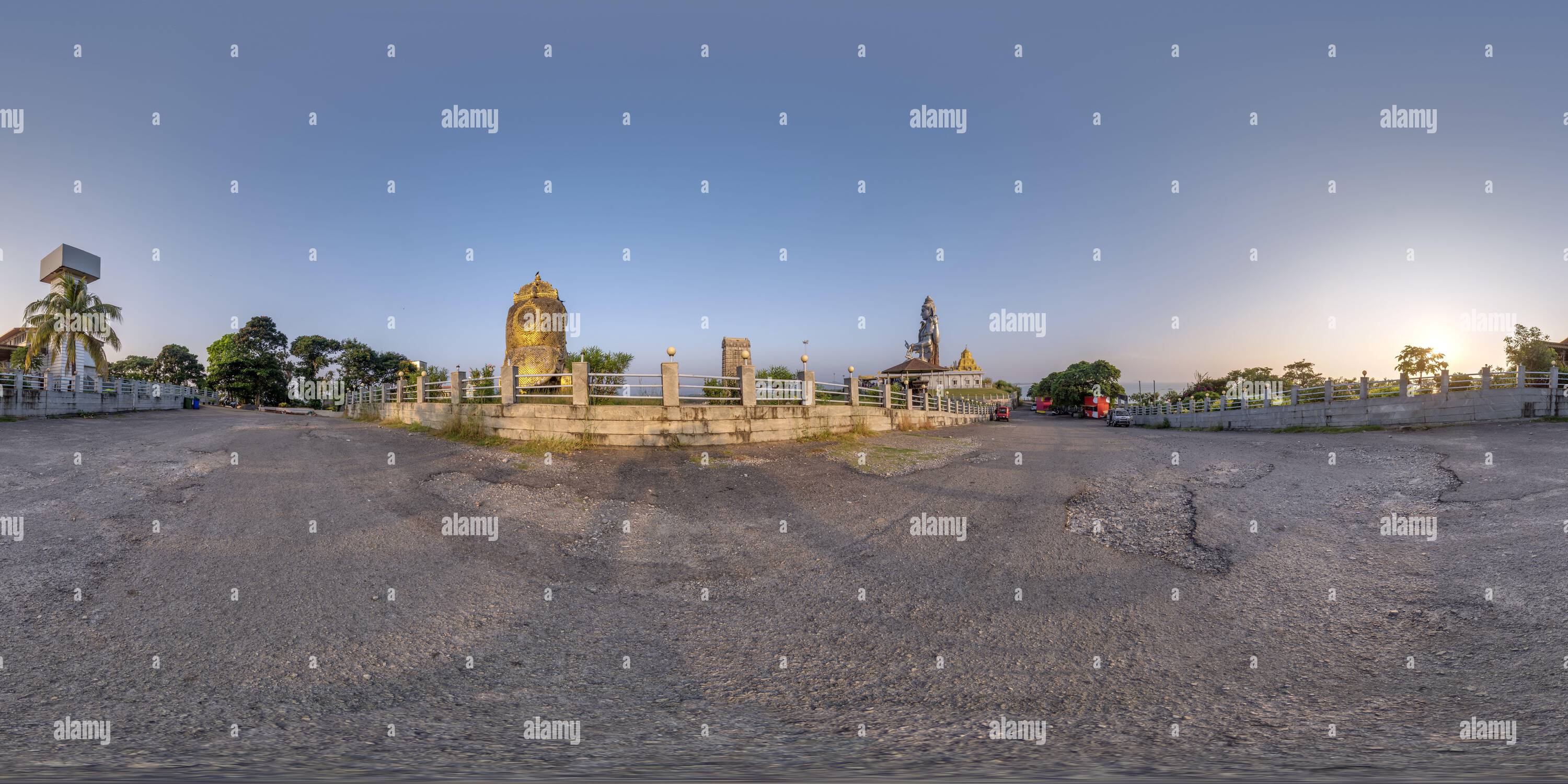 360° view of full 360 hdri panorama near tallest hindu shiva statue in ...