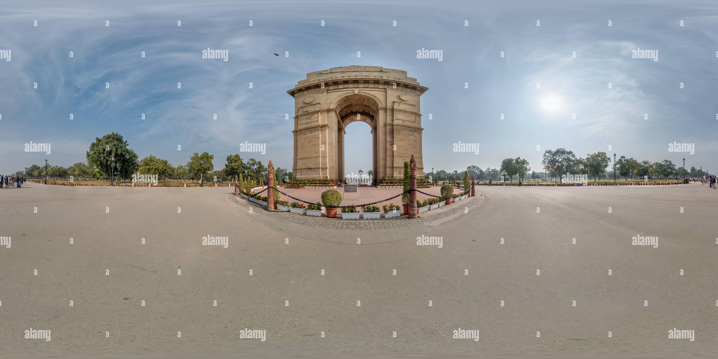 360° view of full seamless spherical hdri 360 panorama near Gate of ...